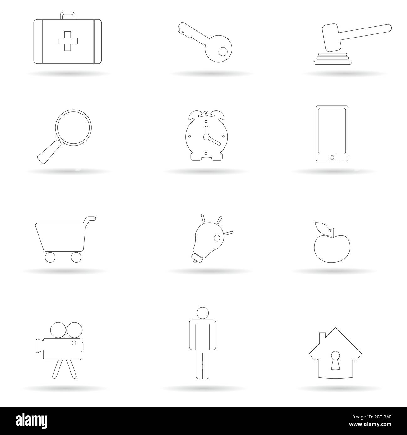 icon black line vector illustration on white Stock Vector Image & Art ...
