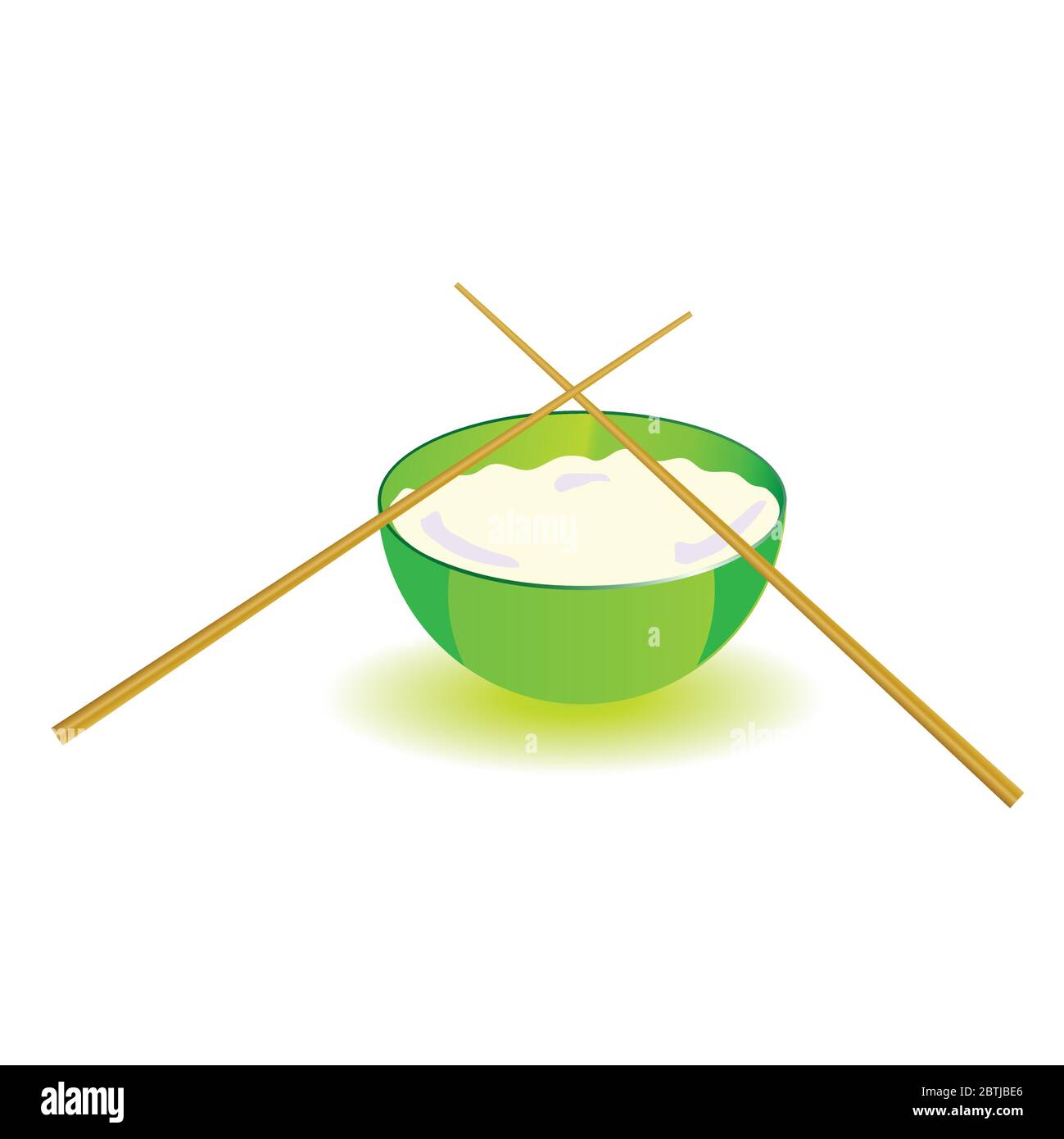 japanese rice bowl with sticks vector illustration part two Stock ...