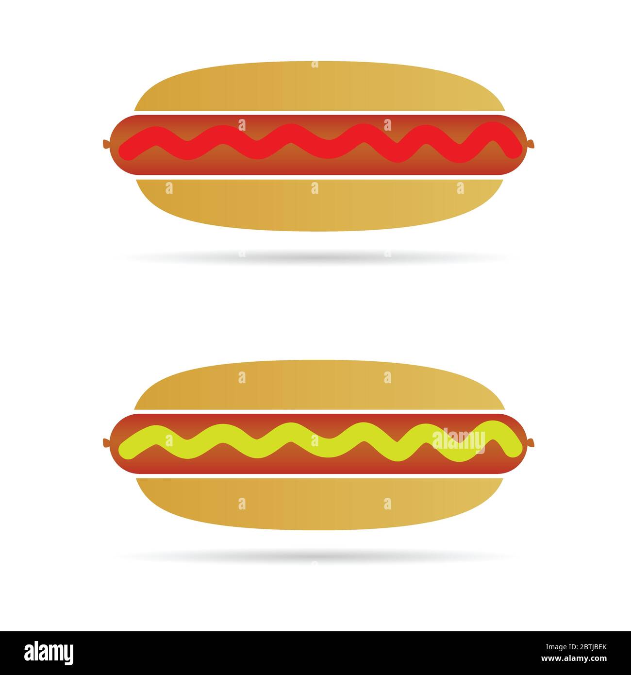 hot dog color vector illustration Stock Vector Image & Art - Alamy