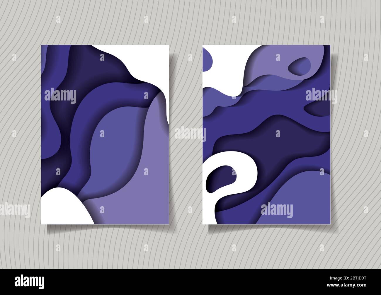 Purple waves backgrounds frames vector design Stock Vector Image & Art ...