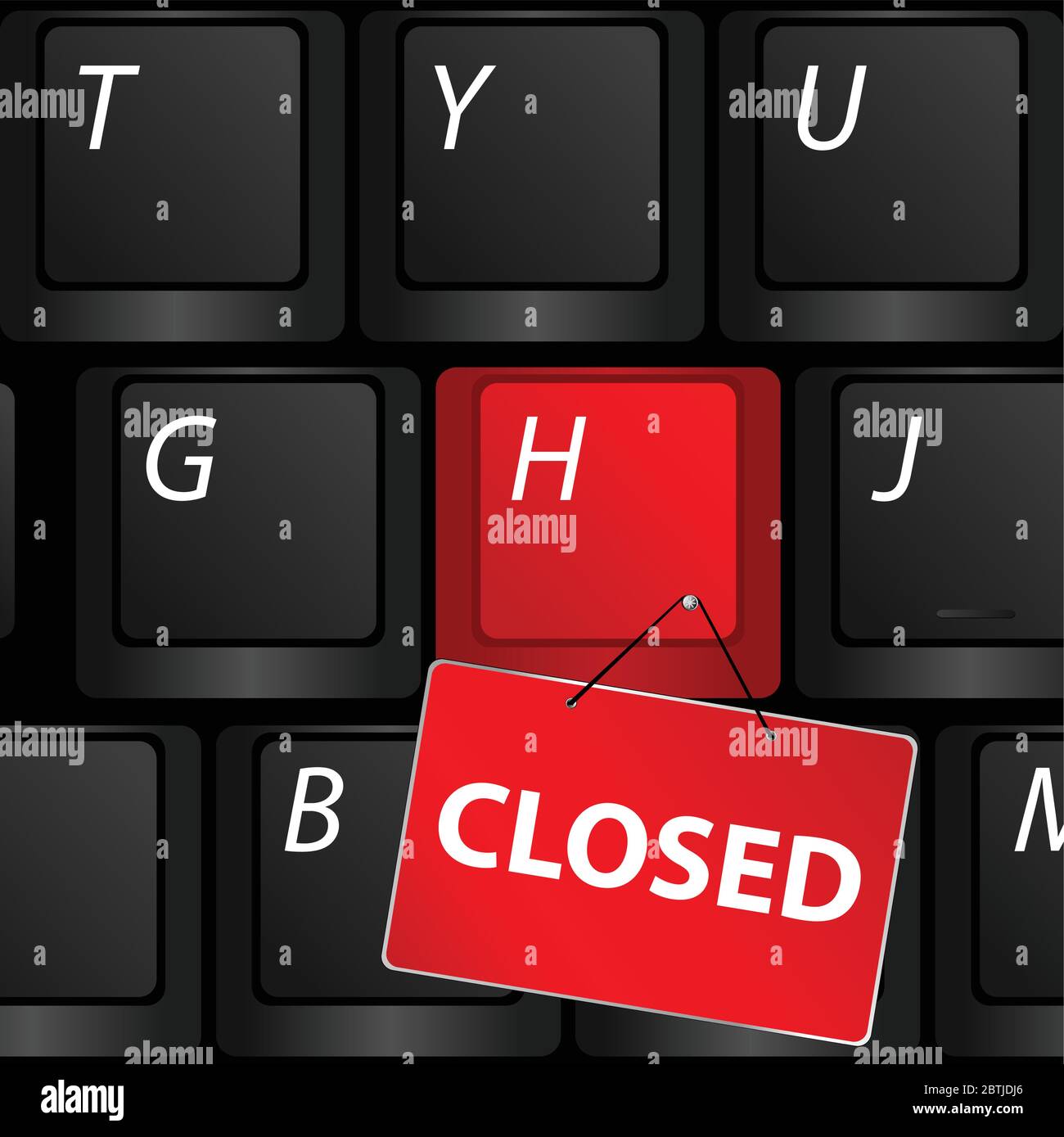 keyboard with red close sign vector illustration Stock Vector Image ...