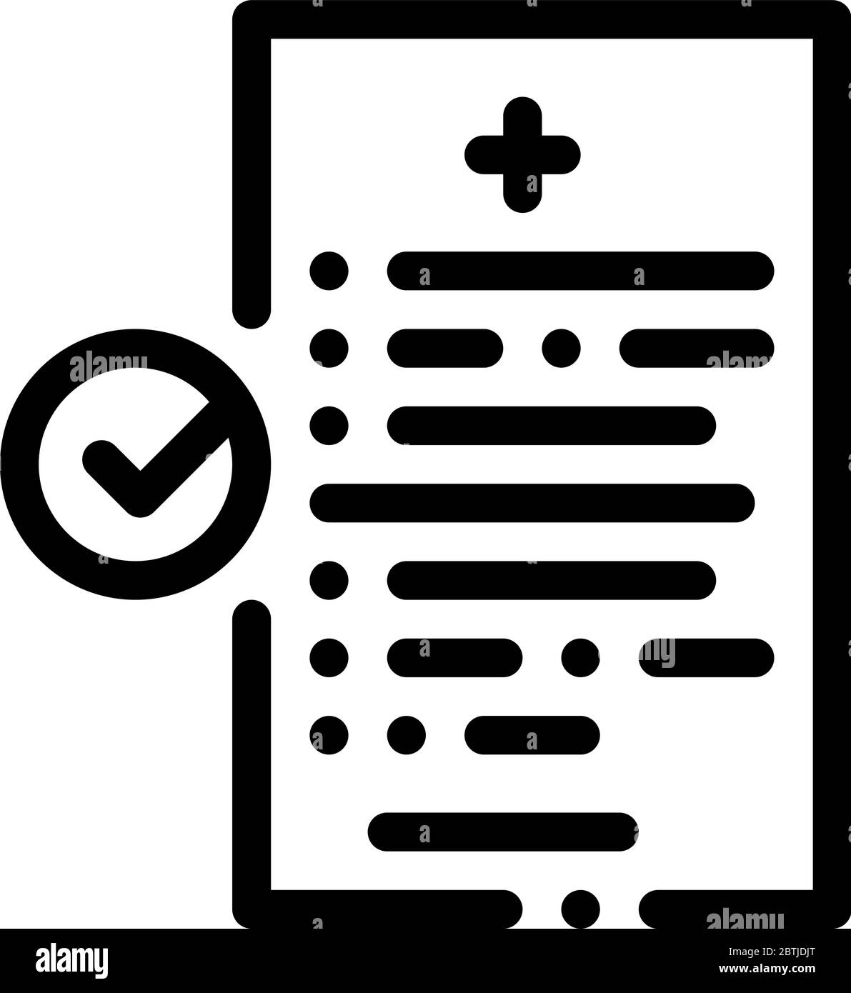 medical report icon vector outline illustration Stock Vector Image ...