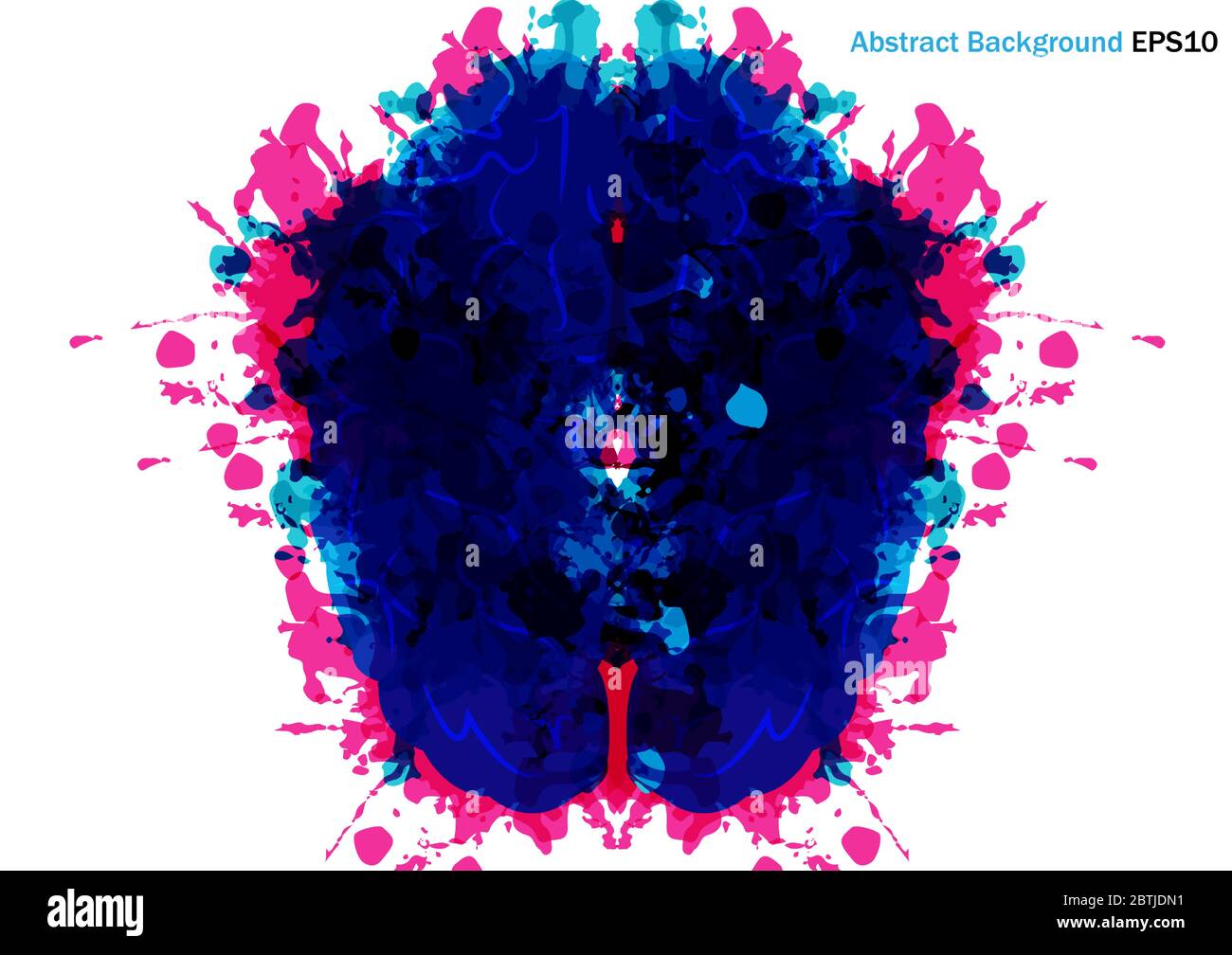 Abstract vector human brain with splatter color mind design. Vector ...
