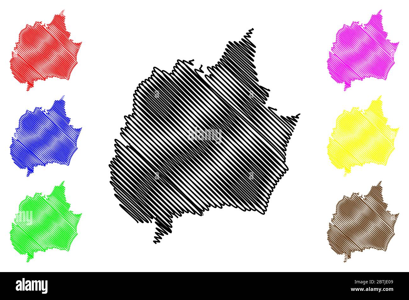 Czestochowa City (Republic of Poland, Silesian Voivodeship) map vector ...