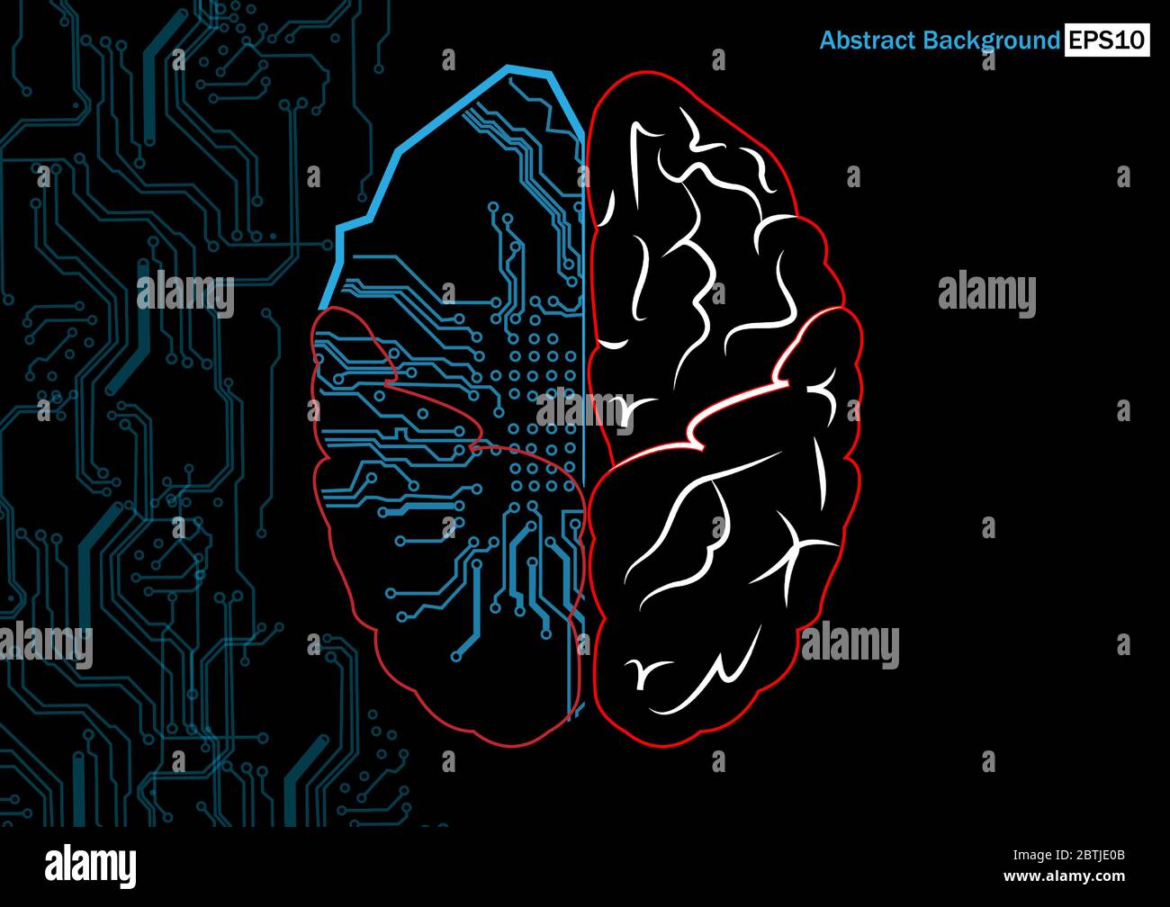 Circuit Board Vector Brain