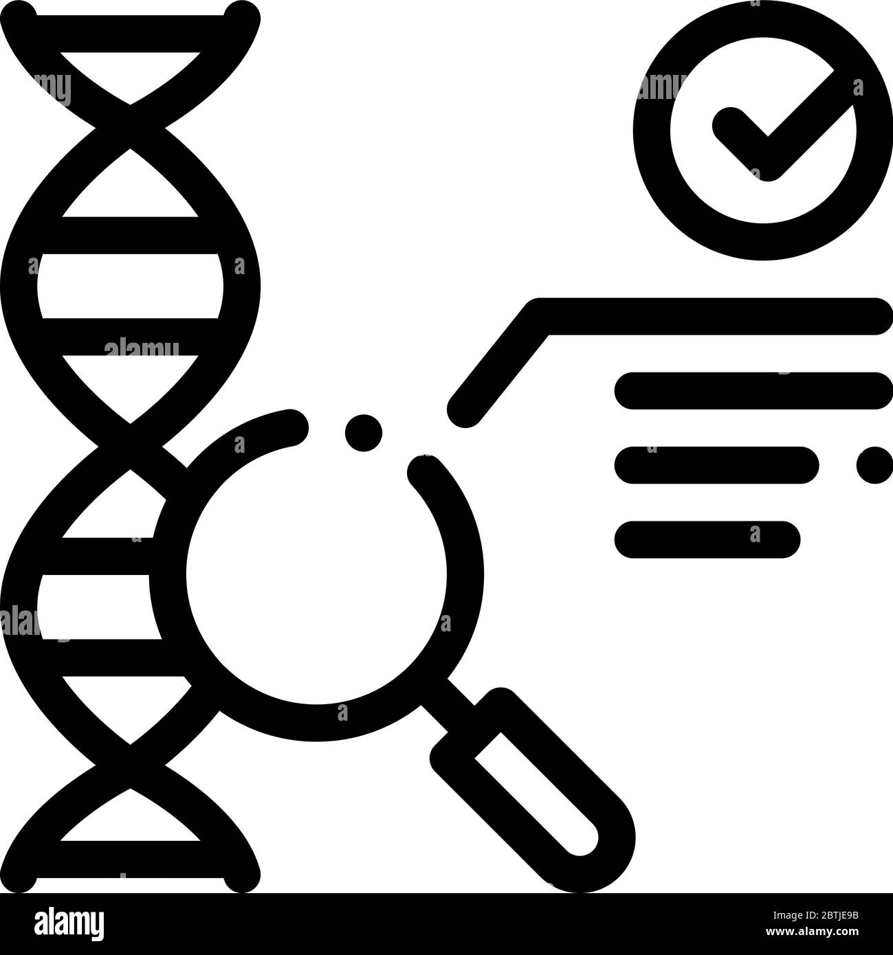 blood dna test icon vector outline illustration Stock Vector Image ...