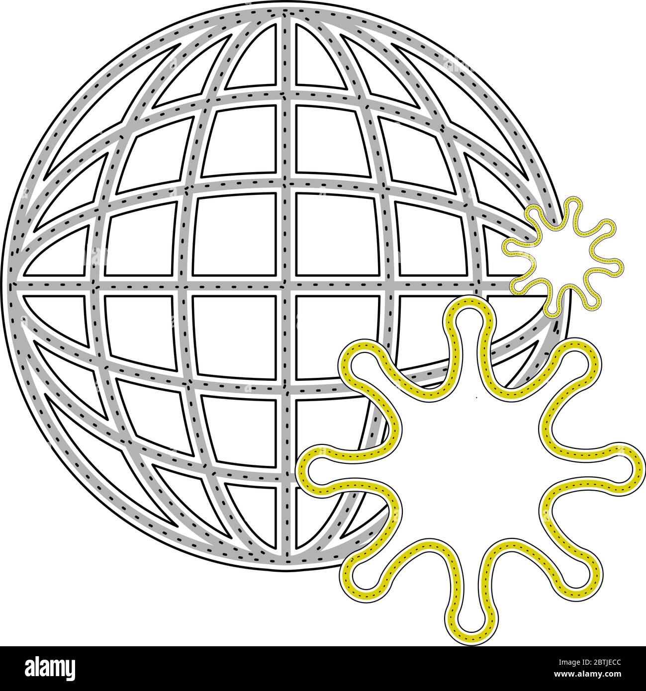 Virus icons over the world Stock Vector Image & Art - Alamy