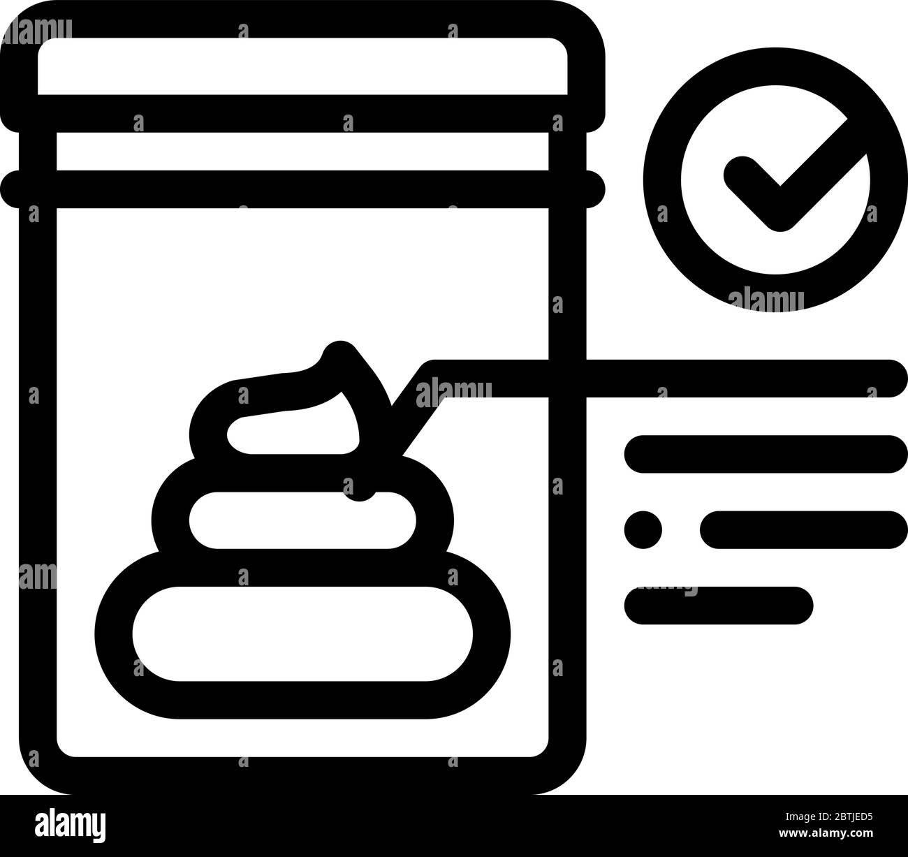 feces in vitro test icon vector outline illustration Stock Vector Image ...