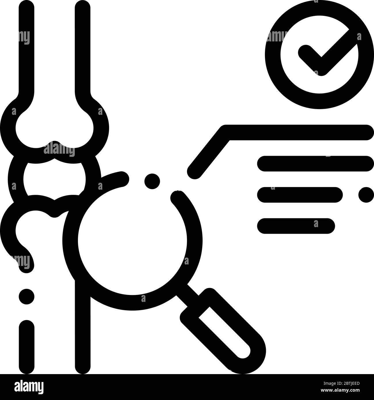 bone joint test icon vector outline illustration Stock Vector Image ...