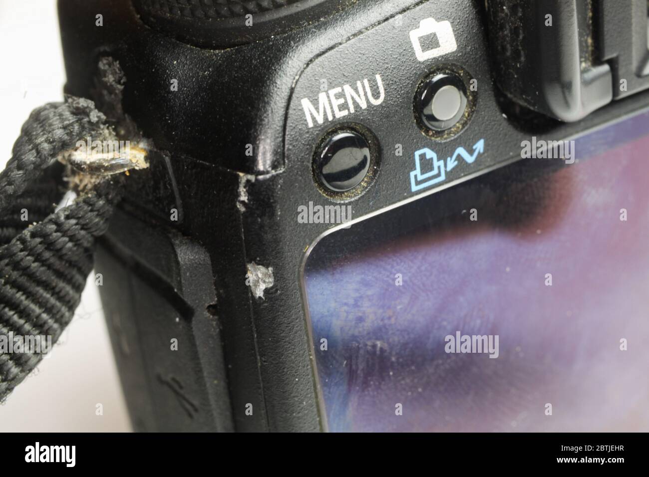 Viersen, Germany - May 26. 2020: Close up of of old used broken digital ...