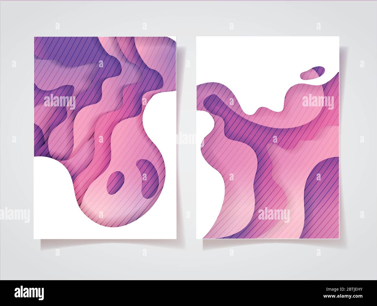 Purple waves backgrounds frames vector design Stock Vector Image & Art ...