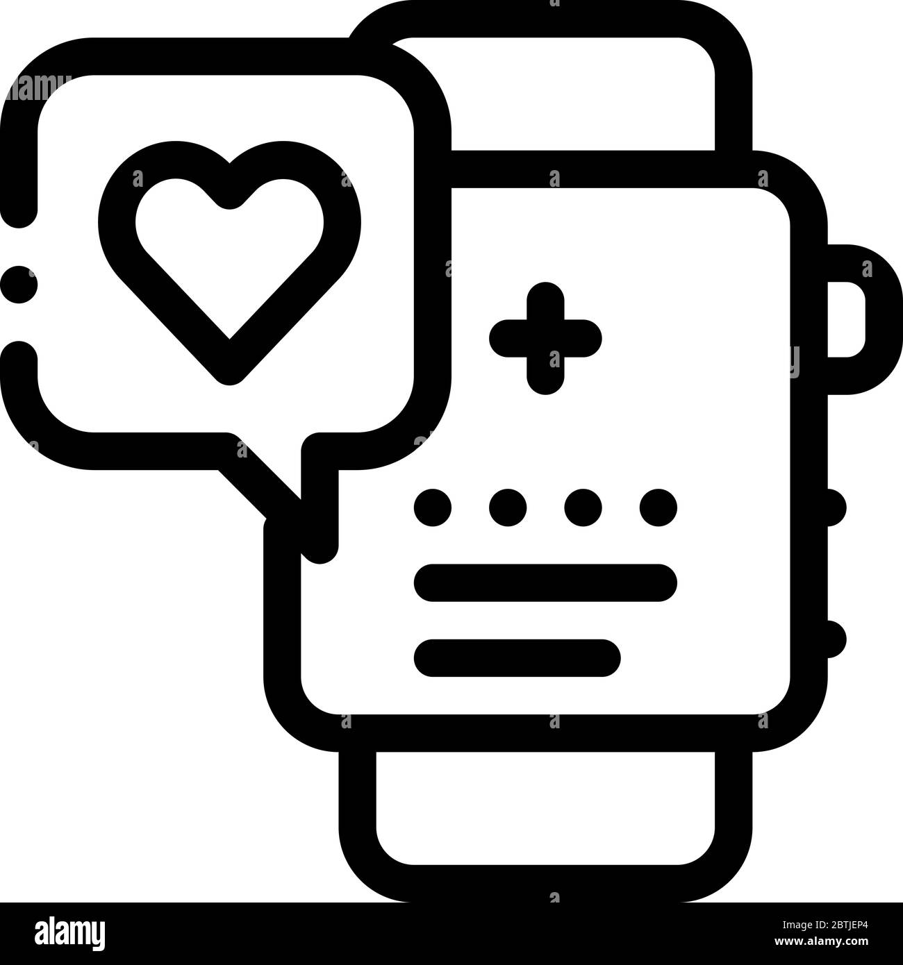 wrist watch to indicate work of heart icon vector illustration Stock ...