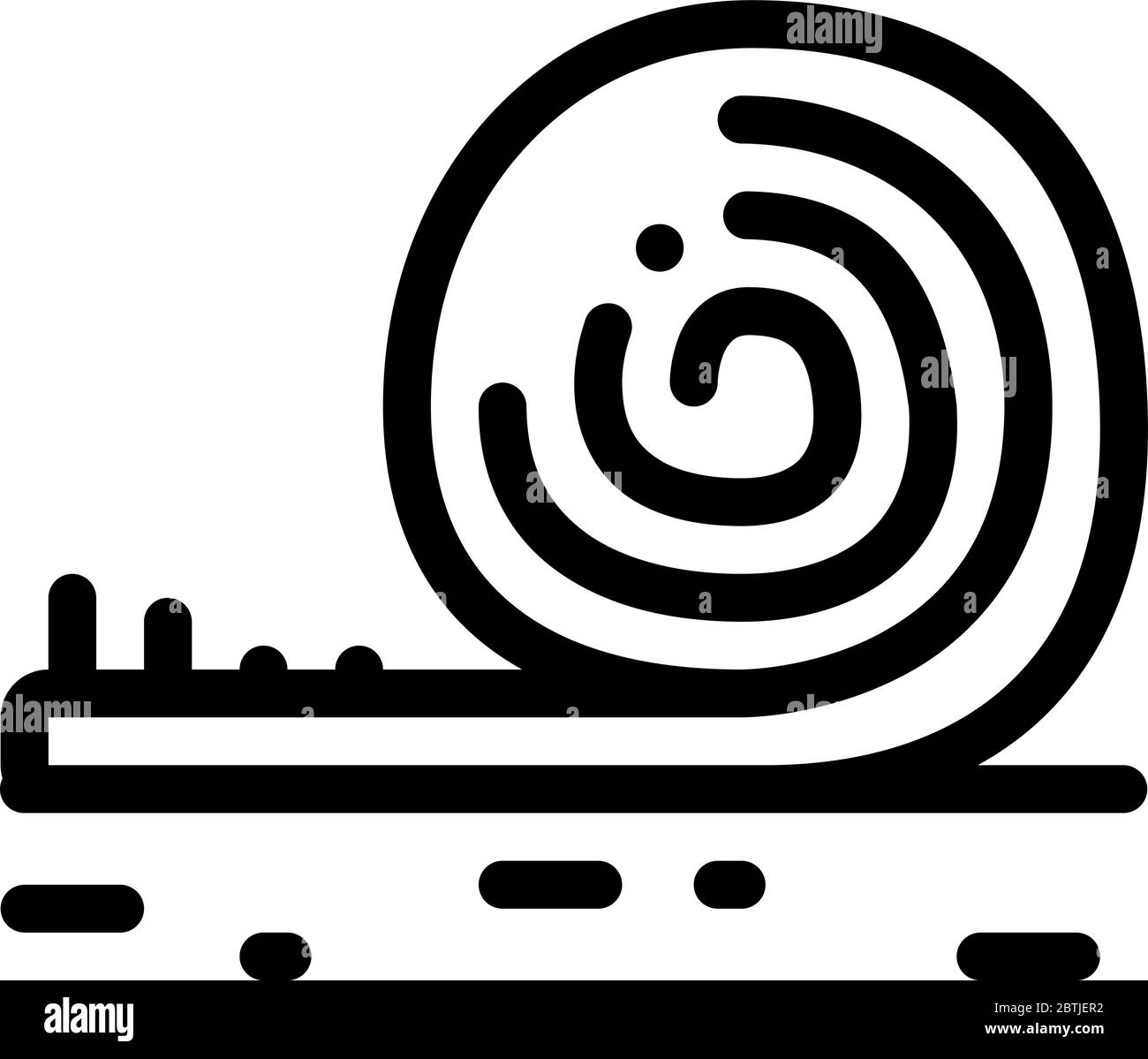 rolled artificial turf icon vector outline illustration Stock Vector ...