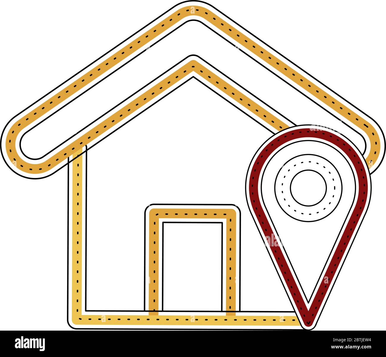 House and map pin Stock Vector Image & Art - Alamy