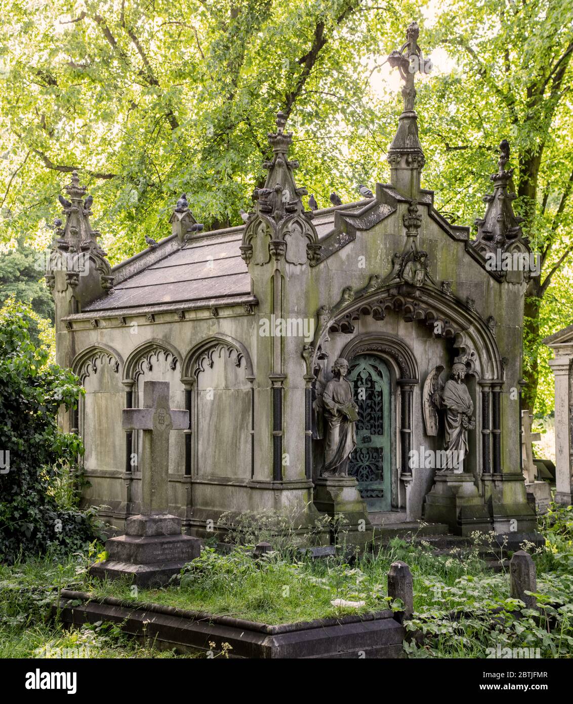 Huge family tomb in Brompton Cemetery, Kensington, London; one of the ...