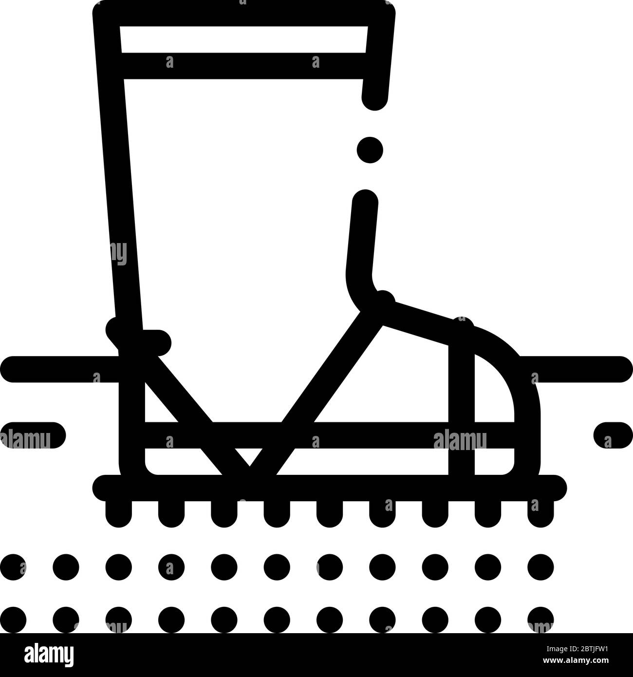 aeration ground with boot icon vector outline illustration Stock Vector ...