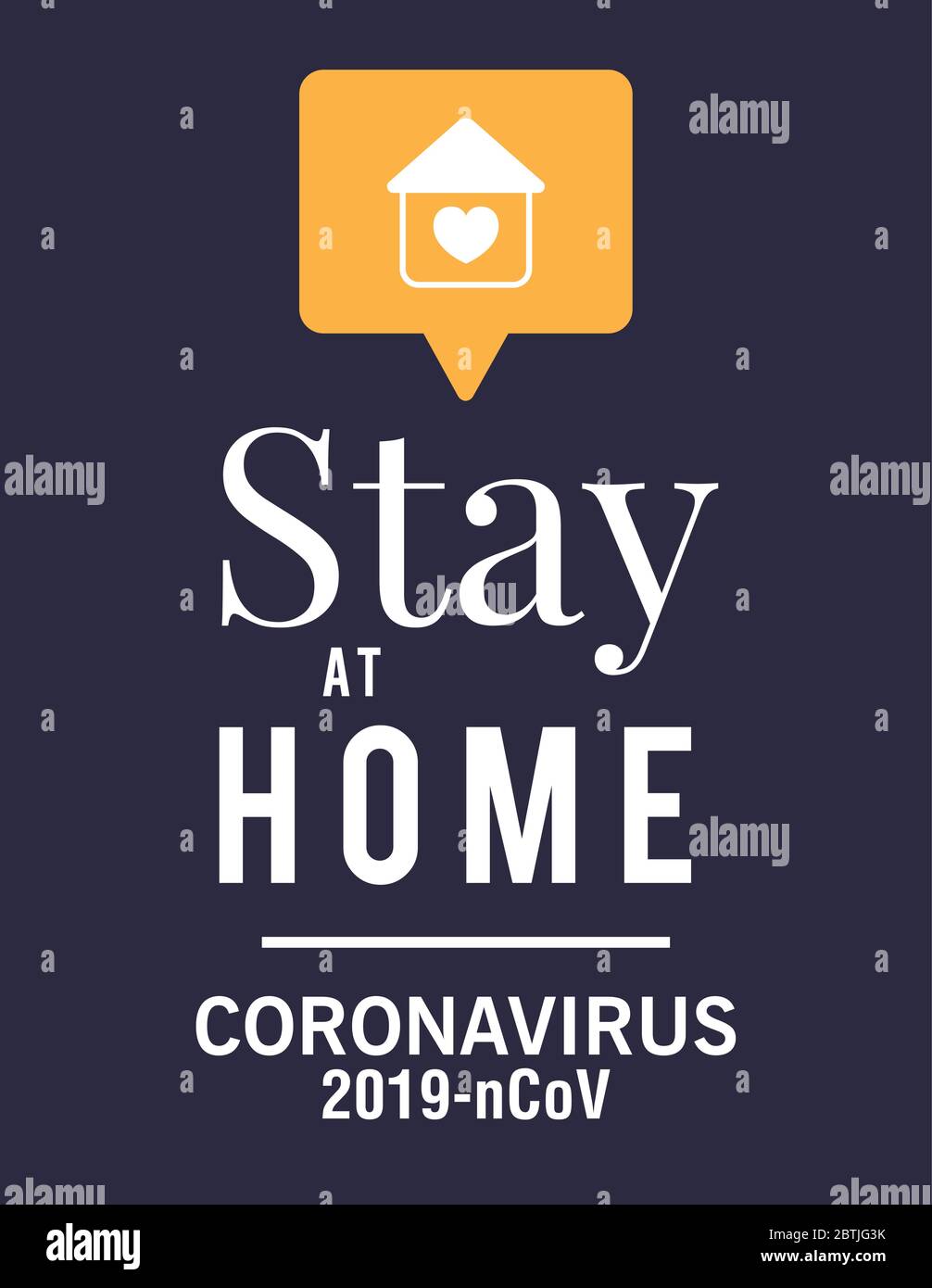 Coronavirus 2019 nCov and stay at home vector design Stock Vector Image ...