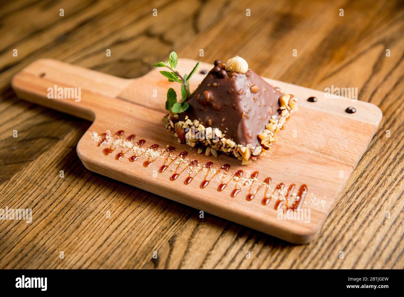 Cake chocolate pyramid dessert hi-res stock photography and images - Alamy