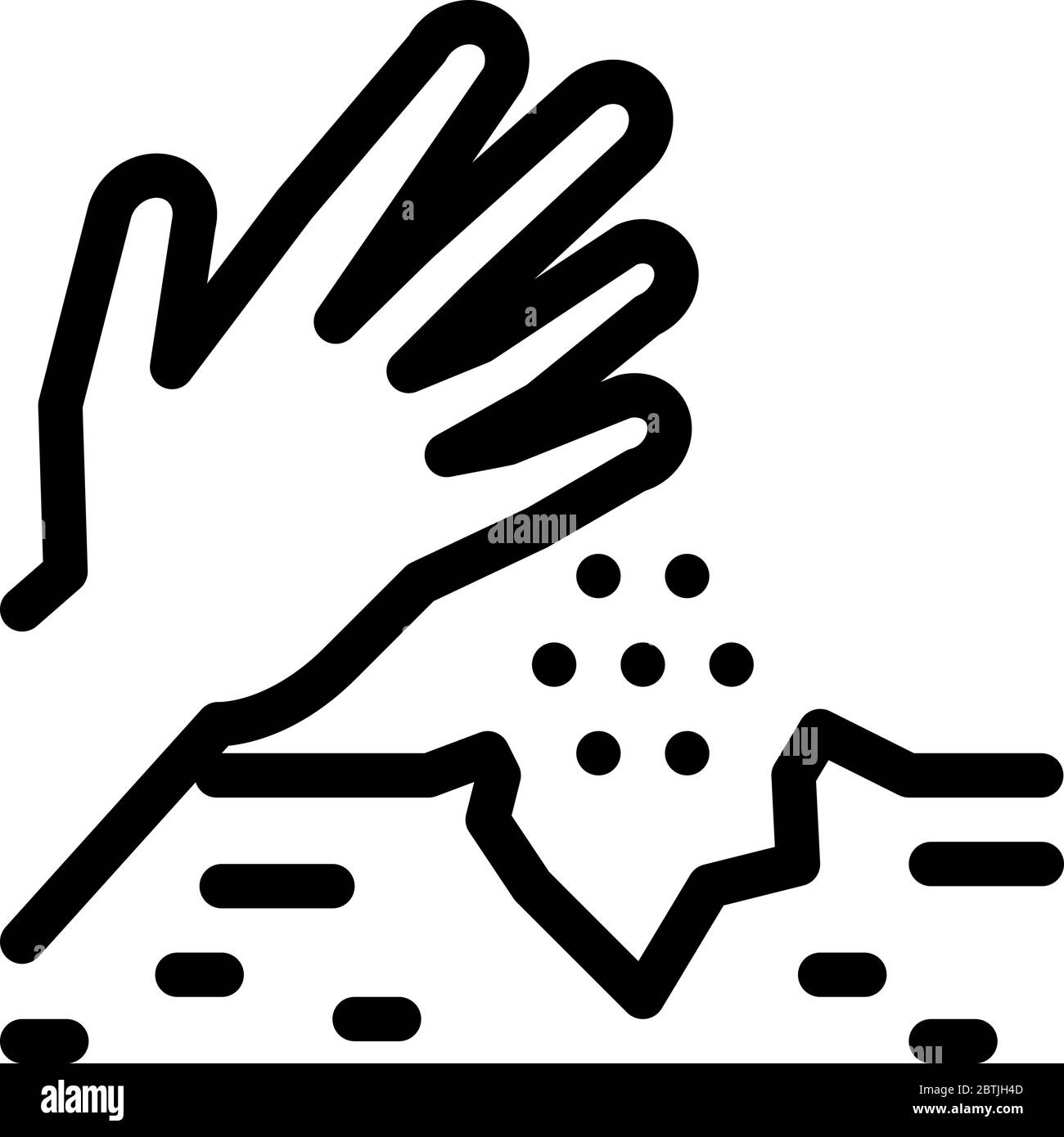 sowing seeds in ground icon vector outline illustration Stock Vector ...