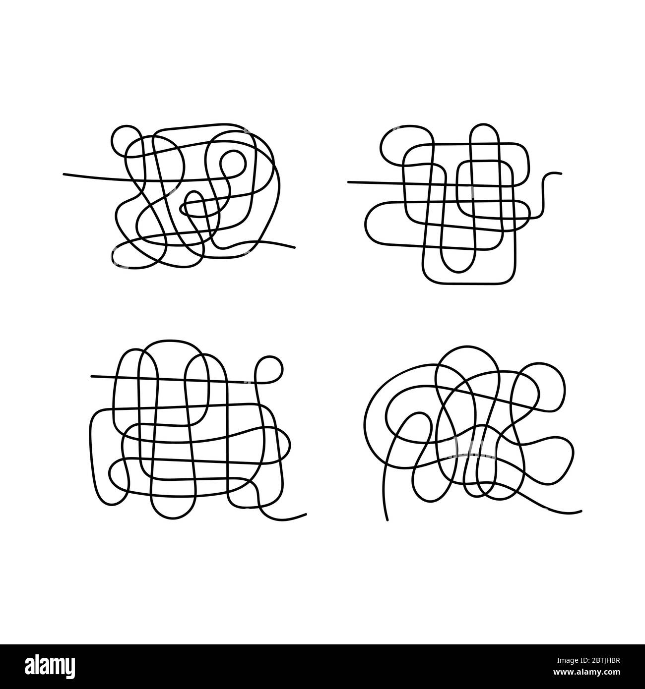 Hand drawn scribble collection. Messy lines isolated on white ...