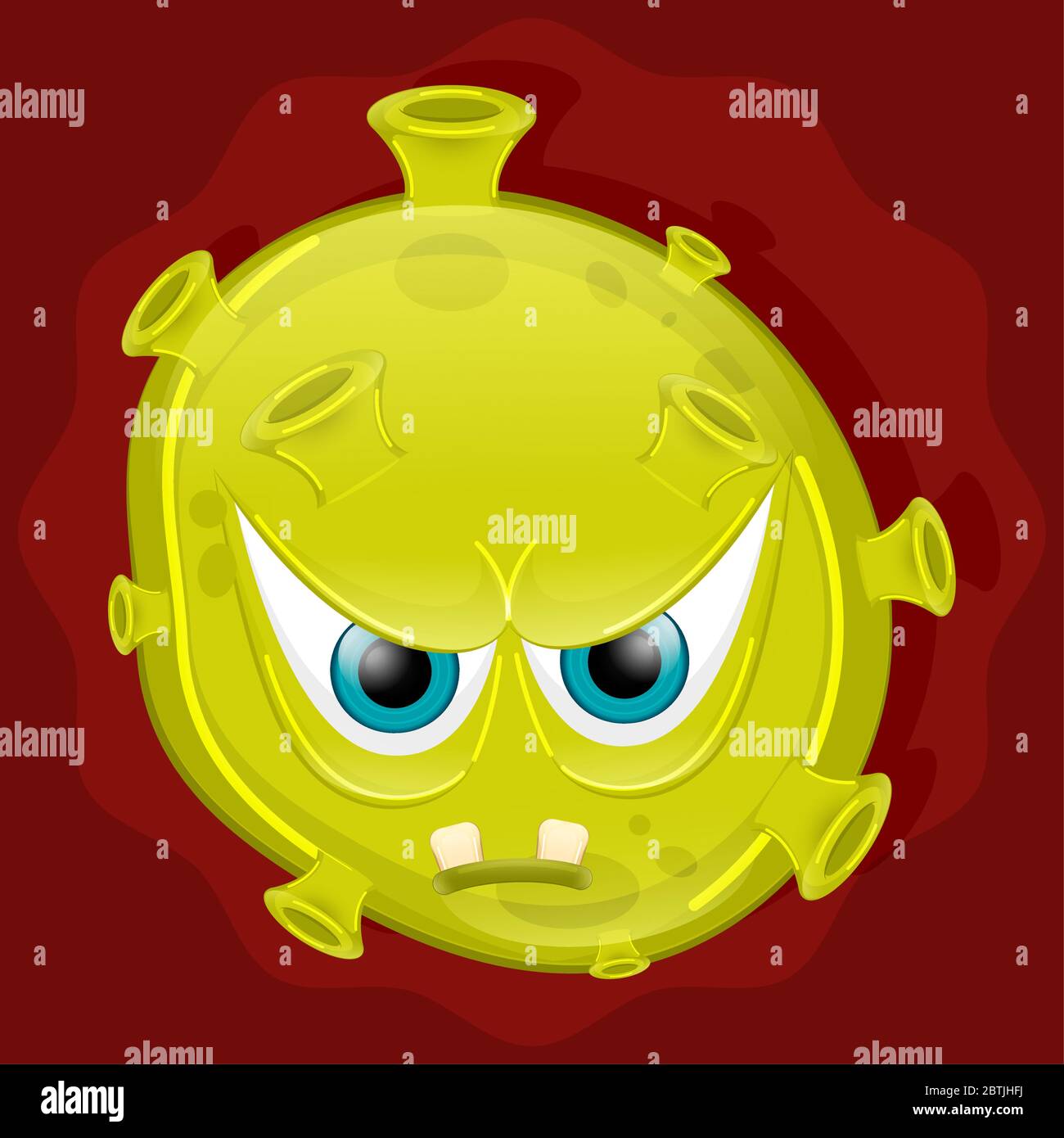 Angry virus cartoon Stock Vector Image & Art - Alamy