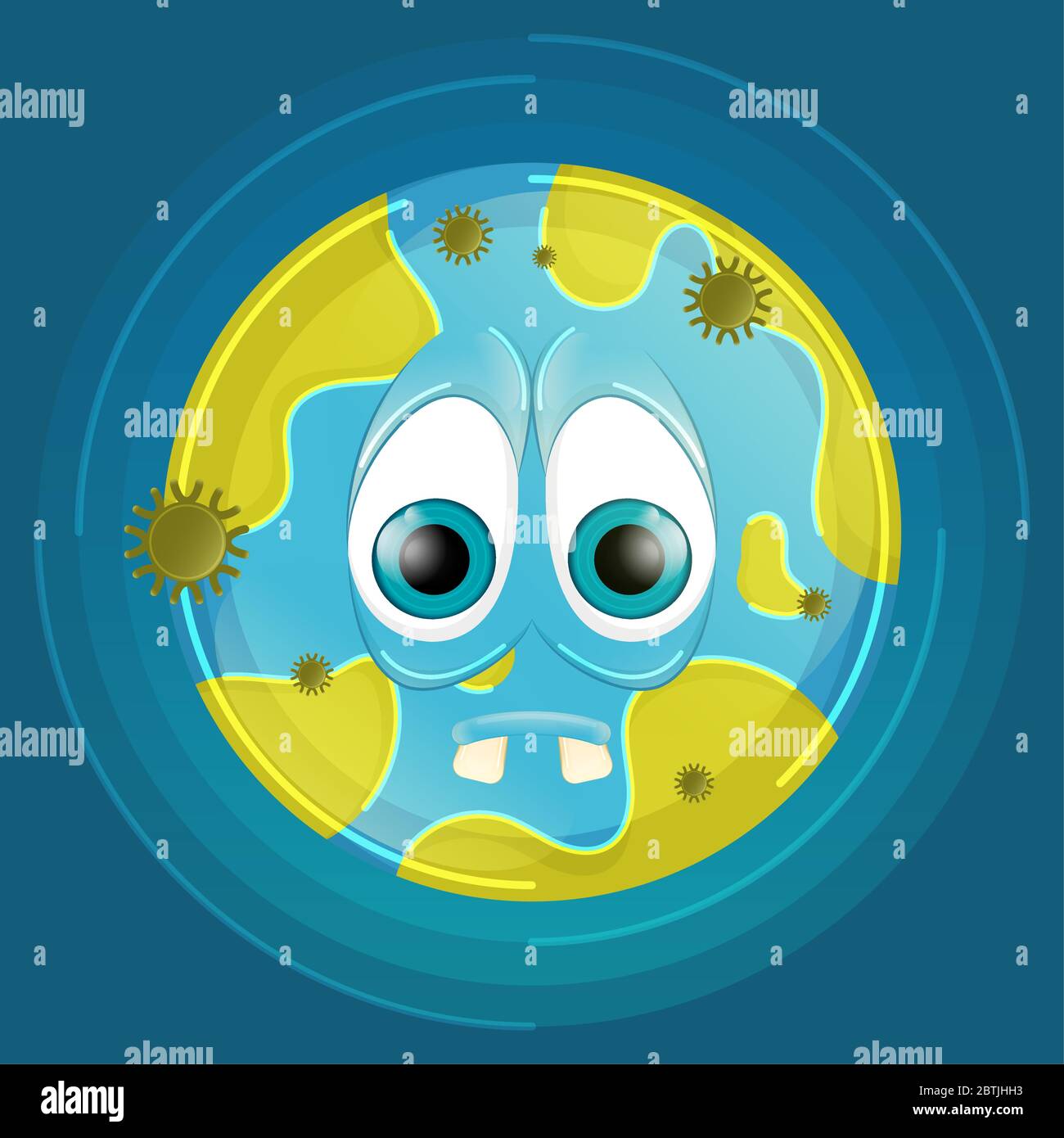 Sad earth Stock Vector Images - Alamy