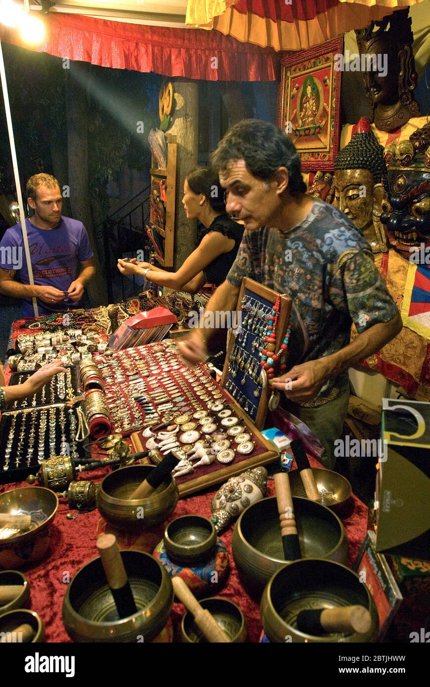 Las Dalias hippy market, Es Cana, Ibiza, Balearics, Spain Stock Photo ...