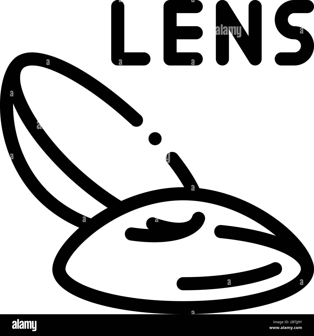Contact Lenses Icon Vector Outline Illustration Stock Vector Image