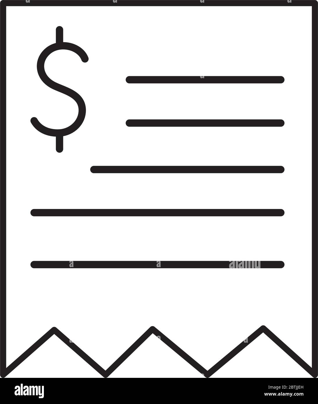 Receipt paper line style icon vector design Stock Vector Image & Art ...