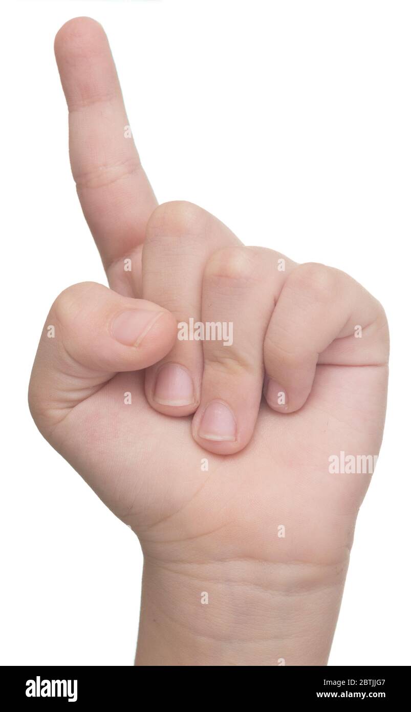 Child hand isolated on white background Stock Photo - Alamy