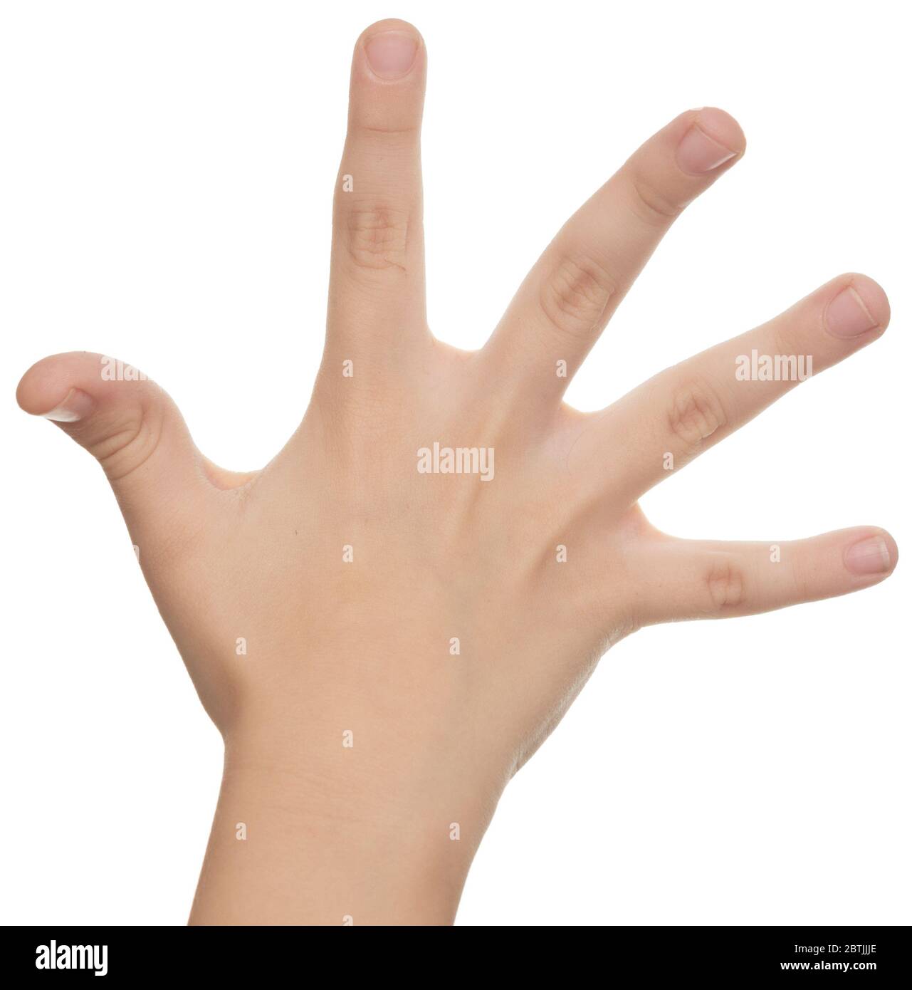 Child hand isolated on white background Stock Photo - Alamy