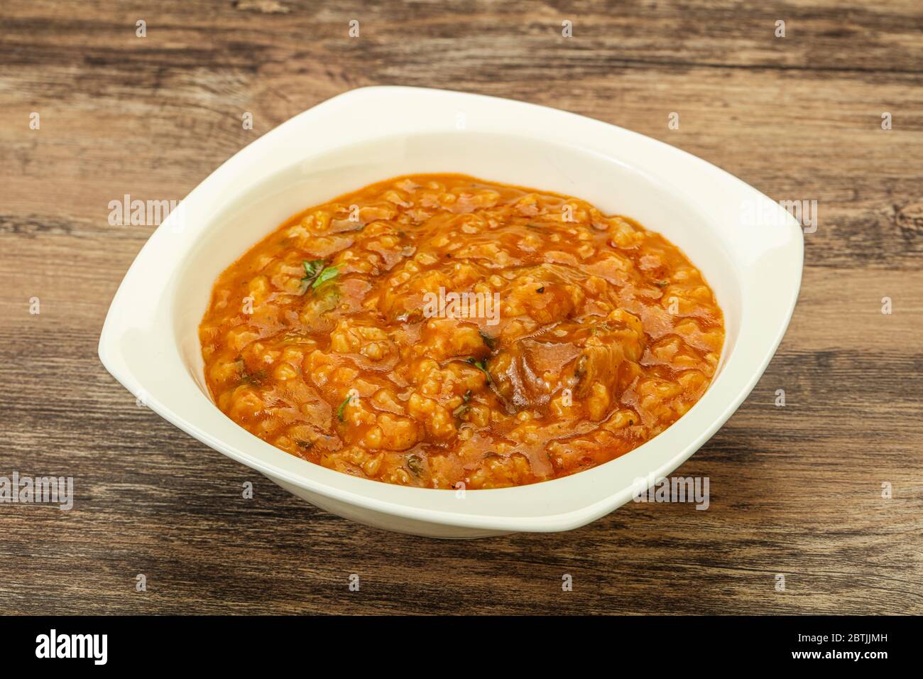 Traditional Georgian Kharcho soup with meat and spices Stock Photo - Alamy