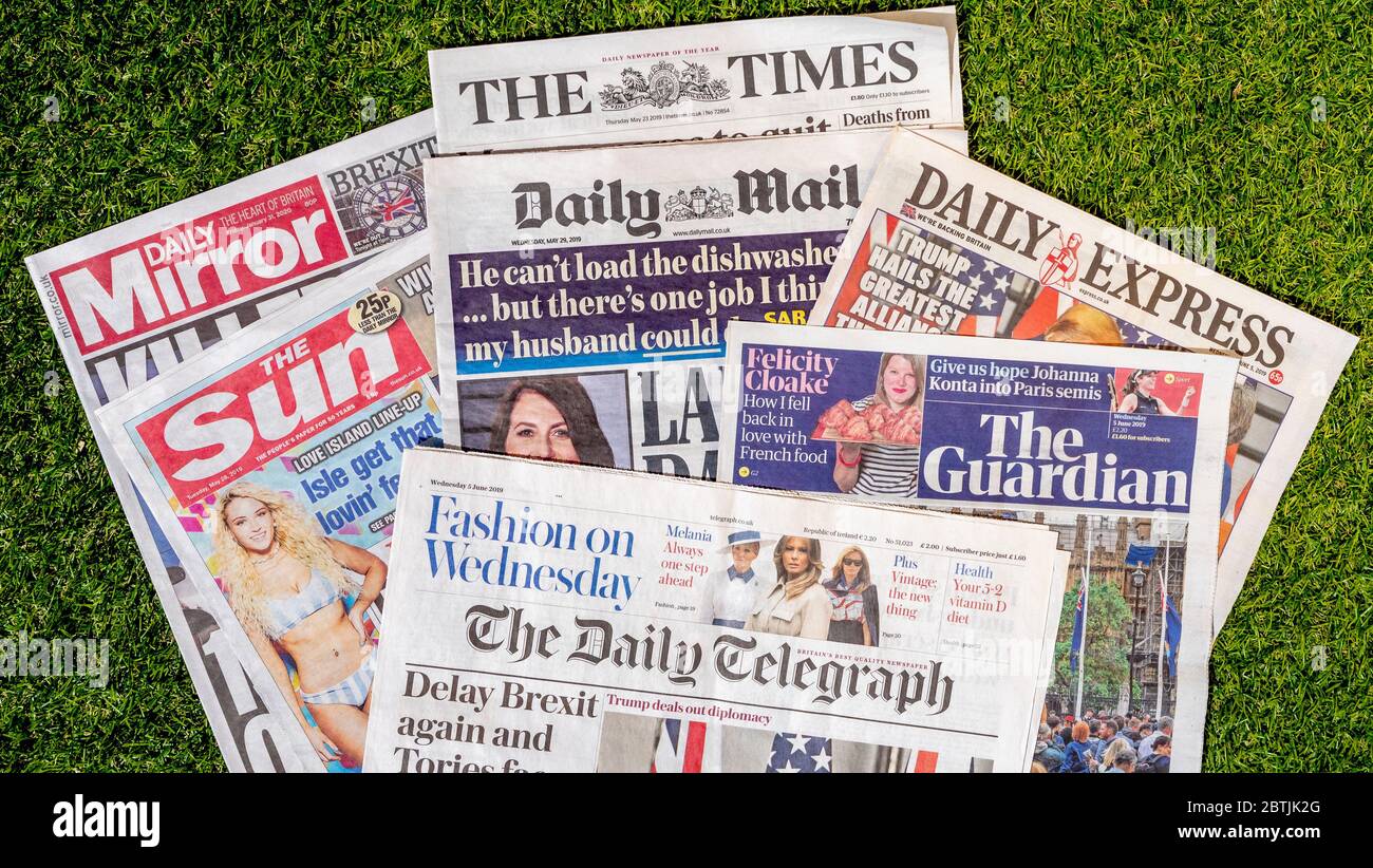 Uk newspaper logos hi-res stock photography and images - Alamy