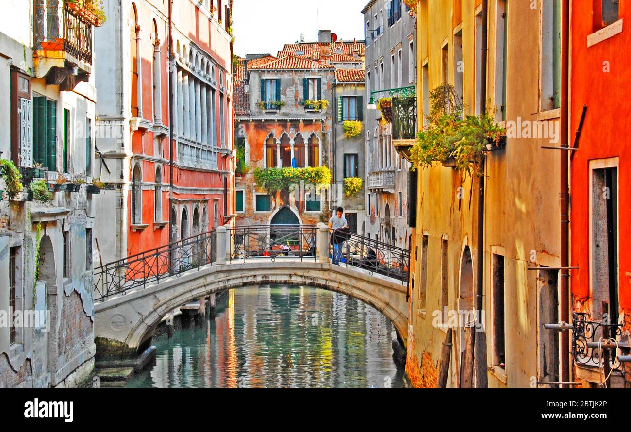 Beautiful day on small venice canal hi-res stock photography and images ...