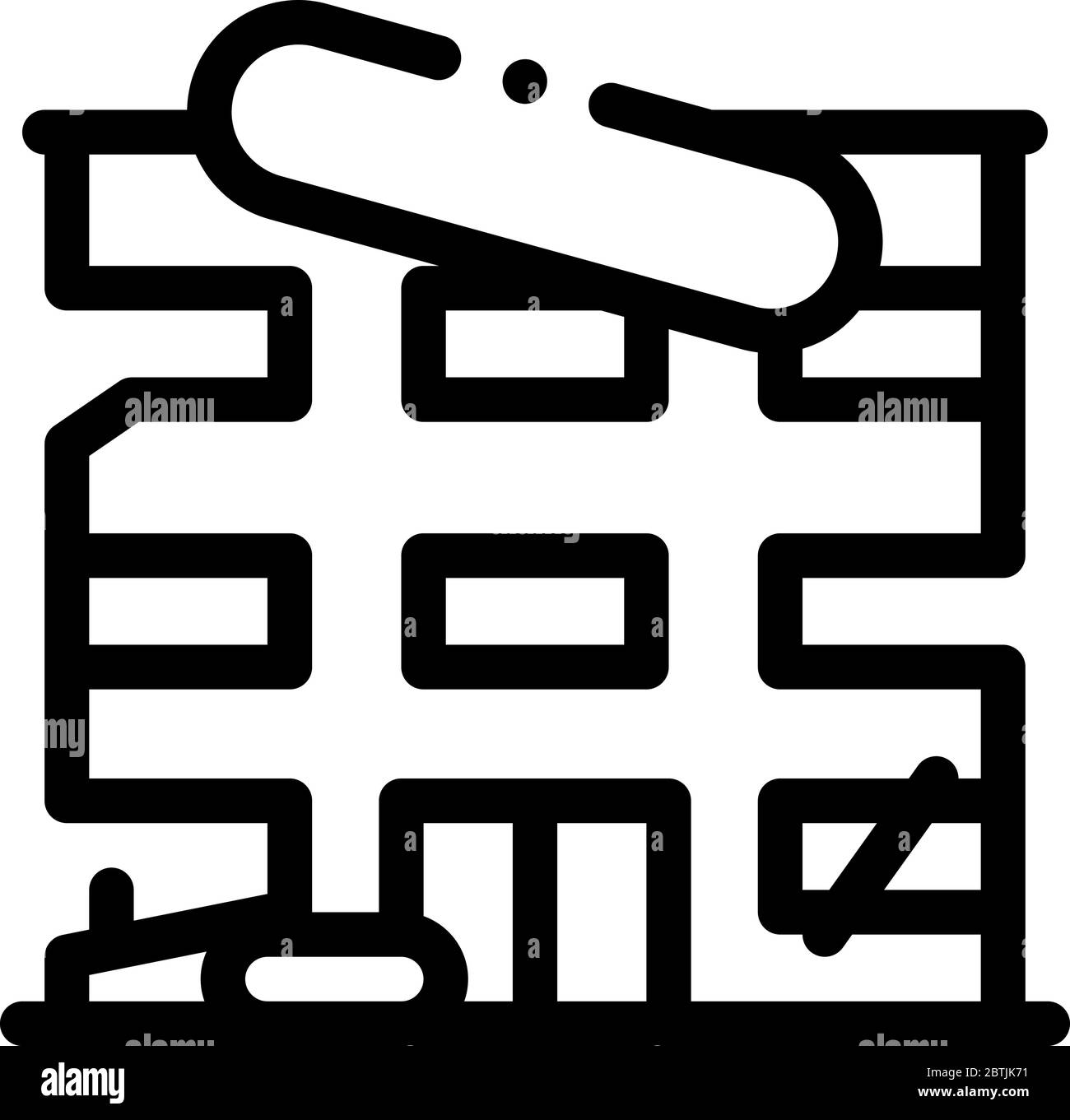 high-rise restoration icon vector outline illustration Stock Vector ...