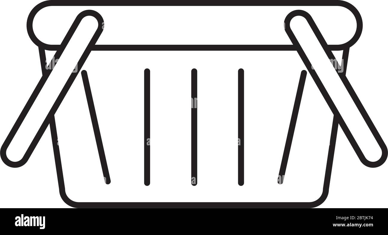 shopping basket line style icon vector design Stock Vector Image & Art ...