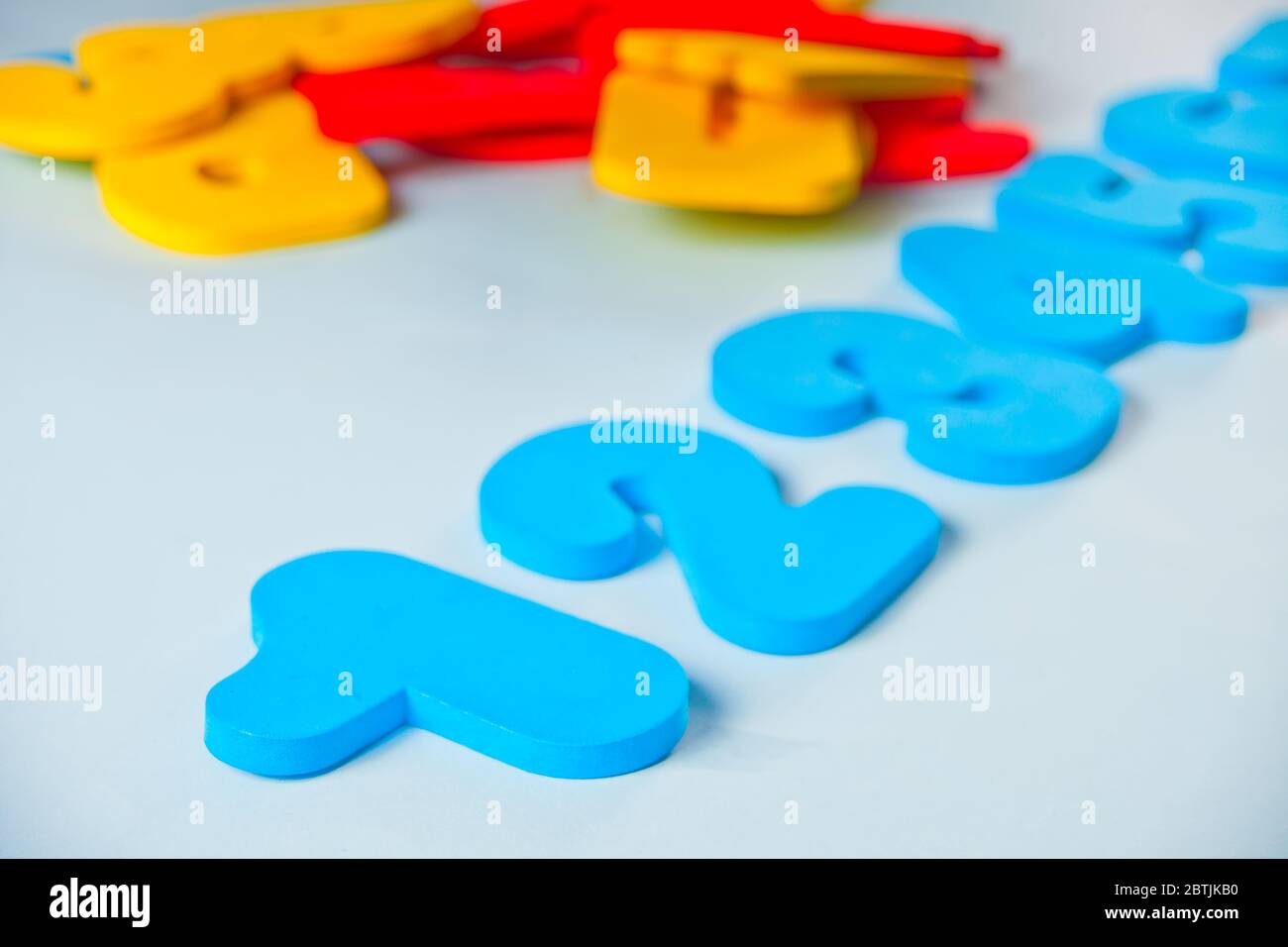 Educational colorful numeral figures. Teaching children numbers ...