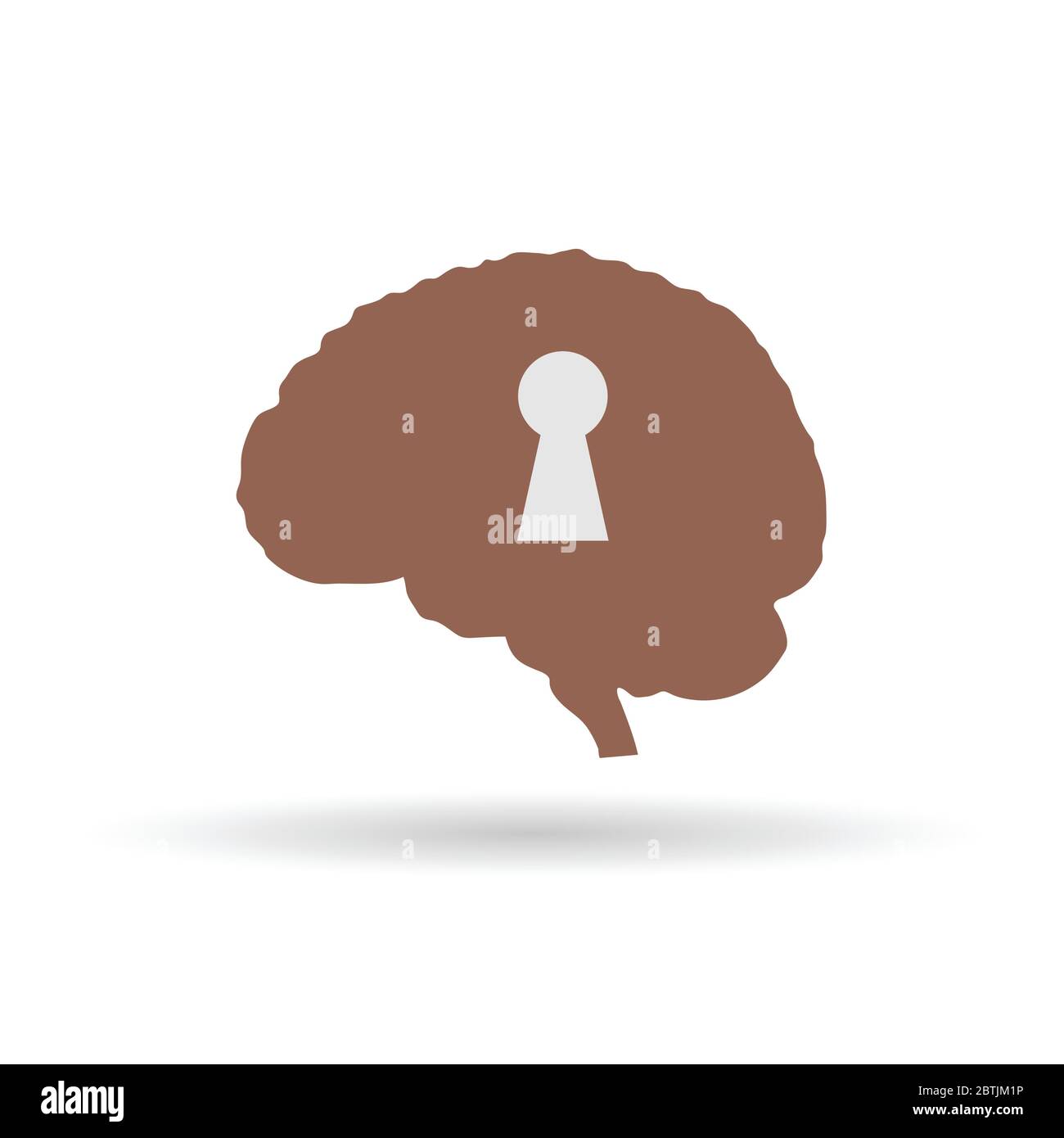 keyhole on the brain vector illustration Stock Vector Image & Art - Alamy
