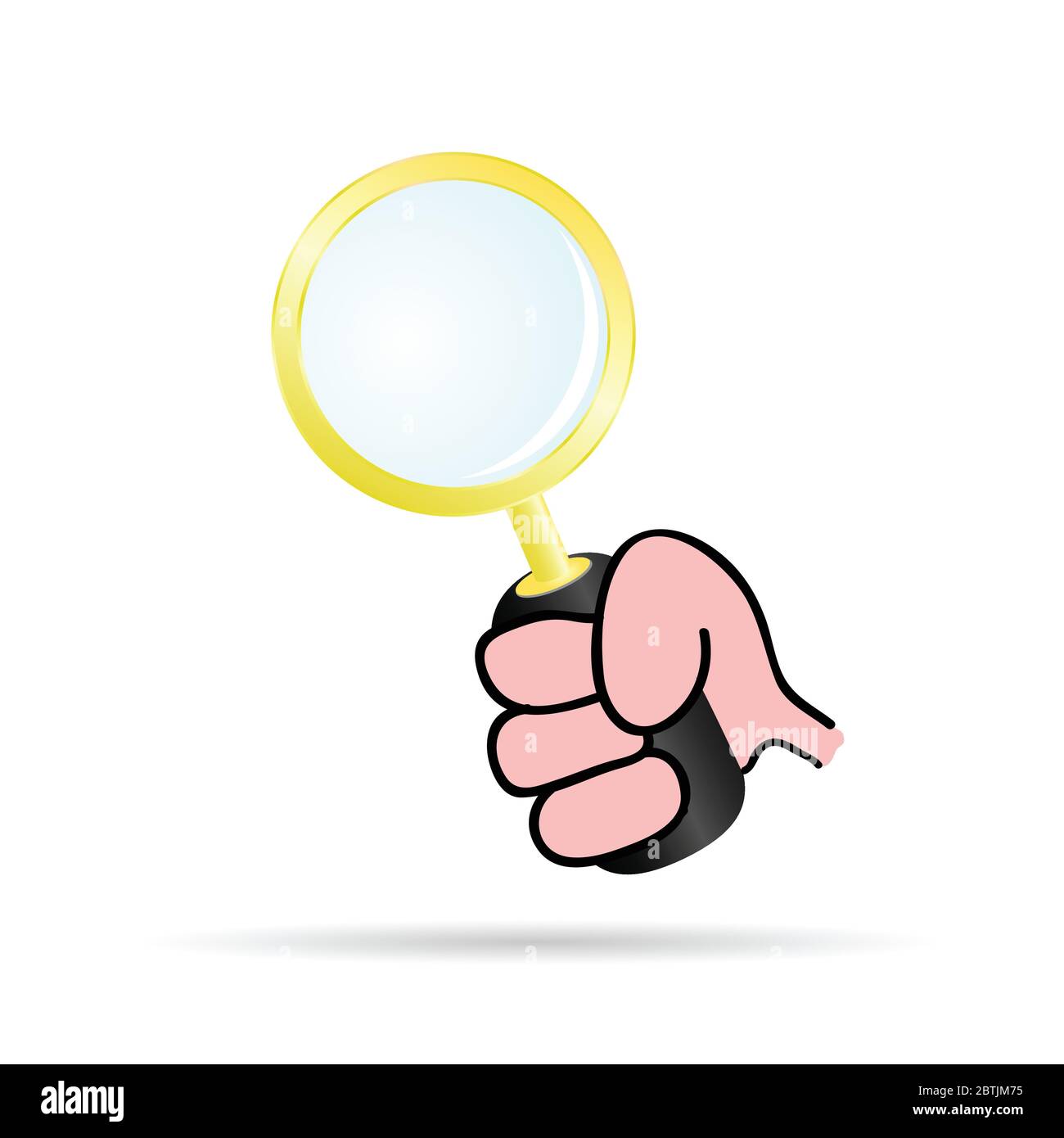 magnifying glass in hand vector illustration Stock Vector Image & Art ...