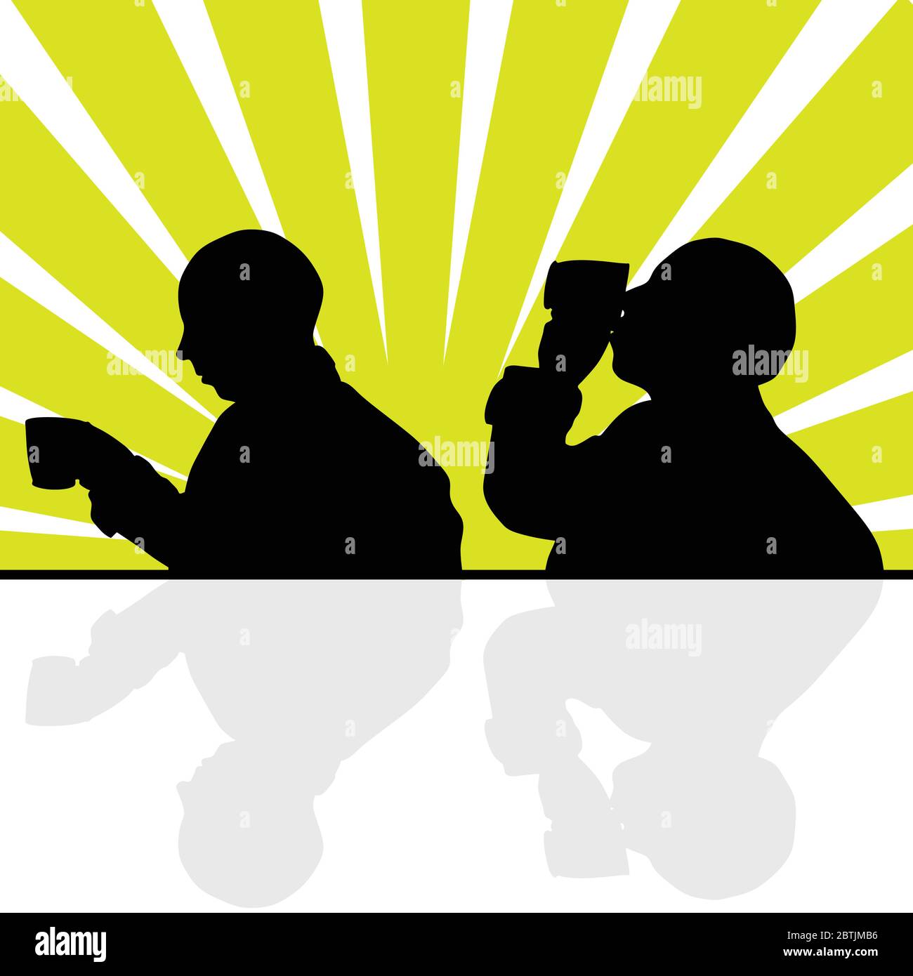 Silhouette People Drinking Vector High Resolution Stock Photography and ...