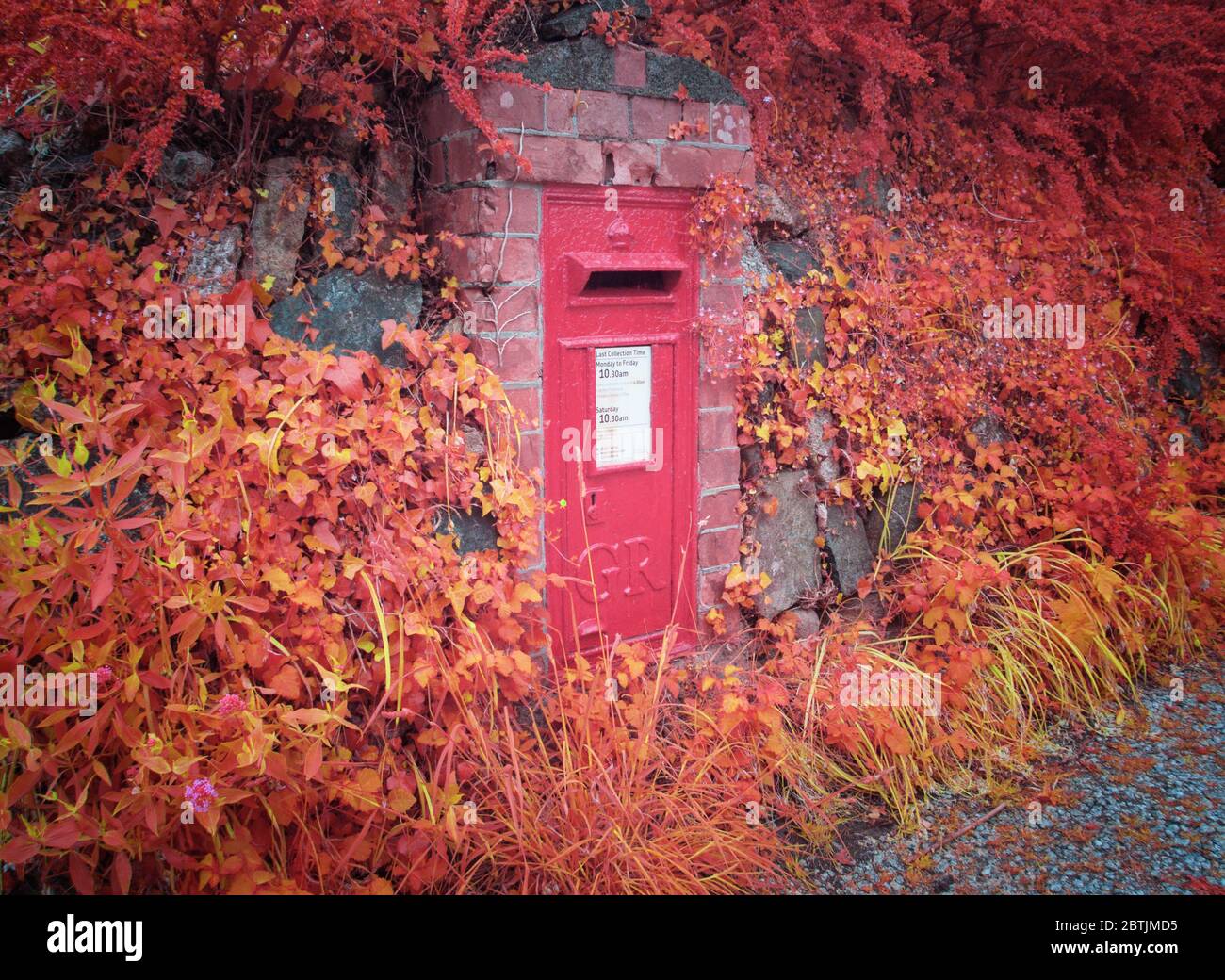 Red Post Pox, Paul, Cornwall UK Stock Photo - Alamy