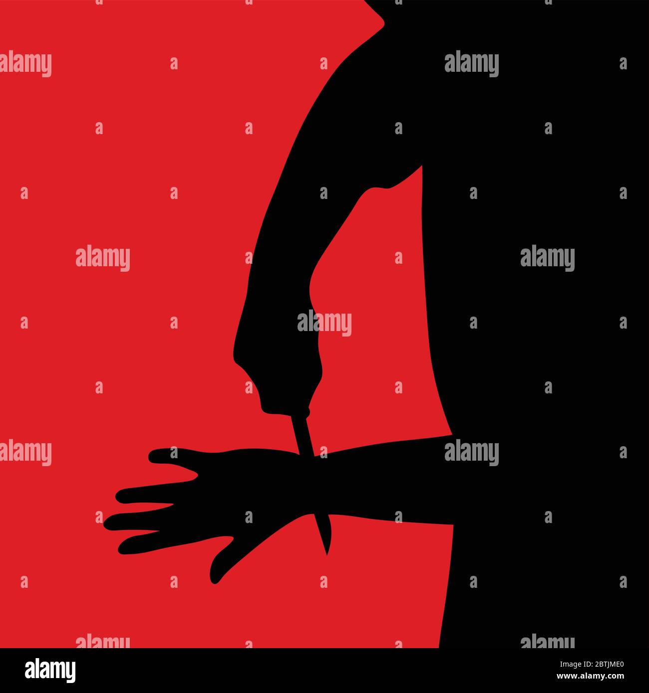 man cuts veins vector illustration Stock Vector Image & Art - Alamy