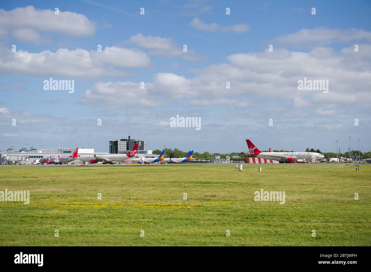 Jet2 airlines grounded at glasgow airport hi-res stock photography and ...