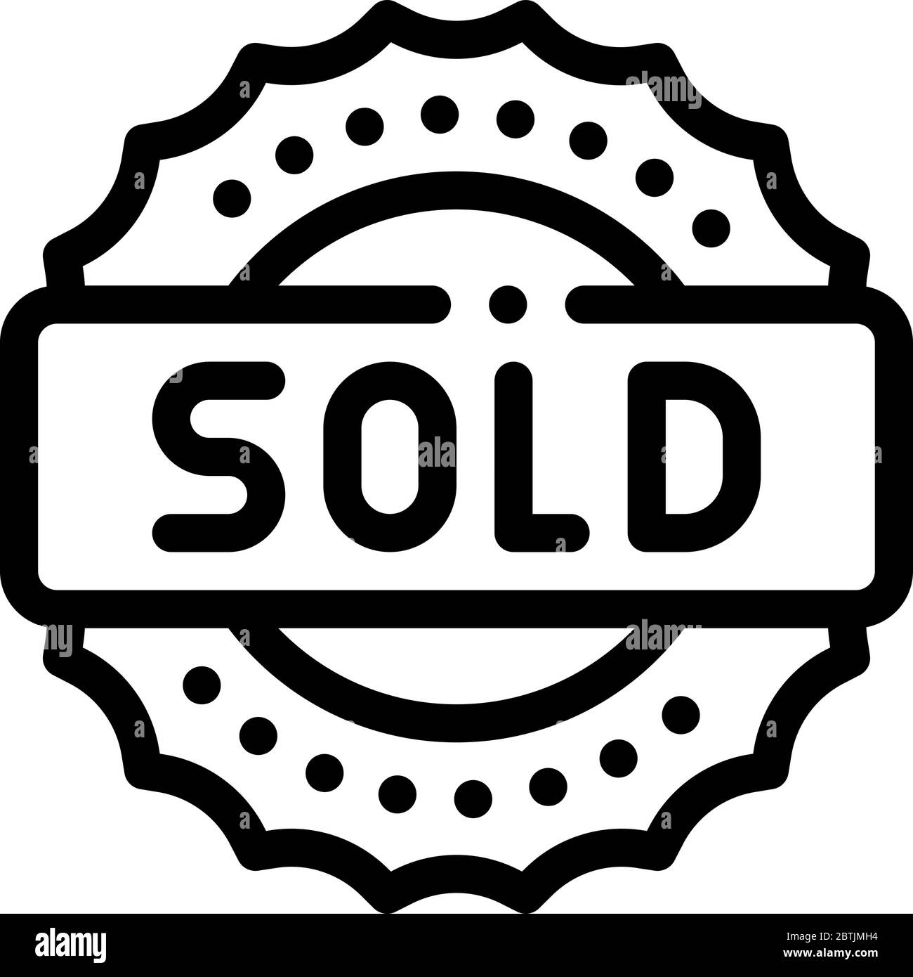 mark sold icon vector outline illustration Stock Vector Image & Art - Alamy