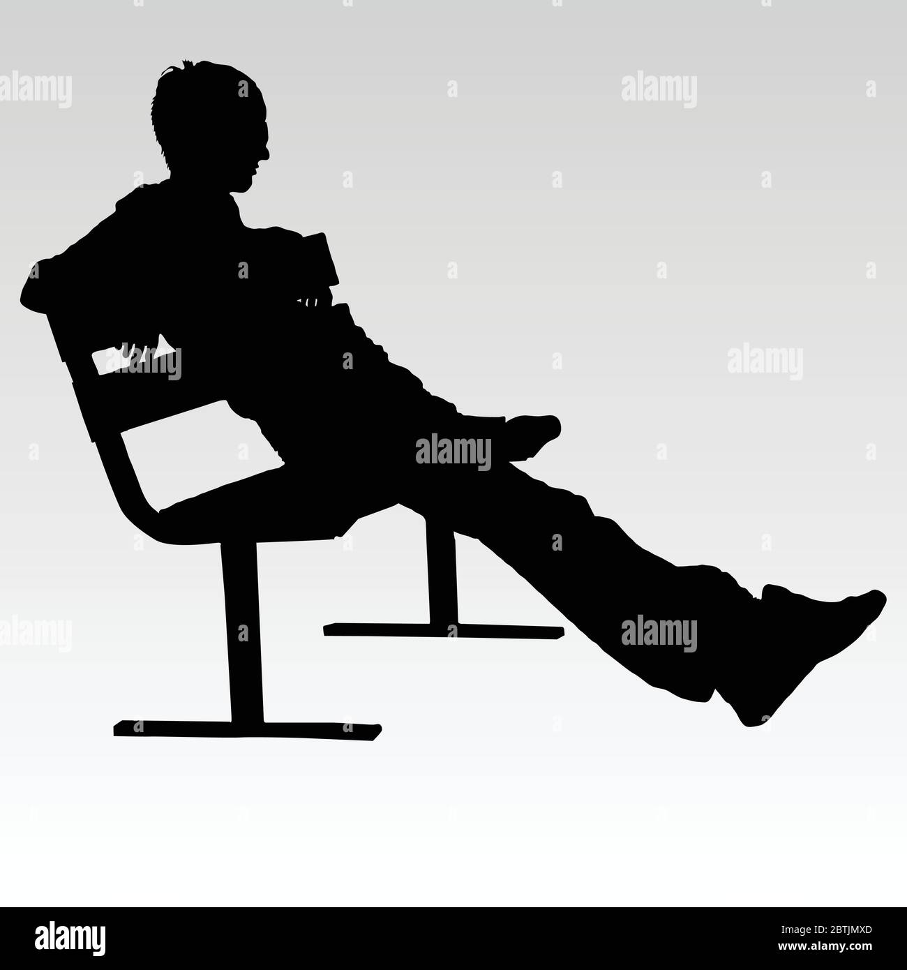 People resting bench Stock Vector Images - Alamy