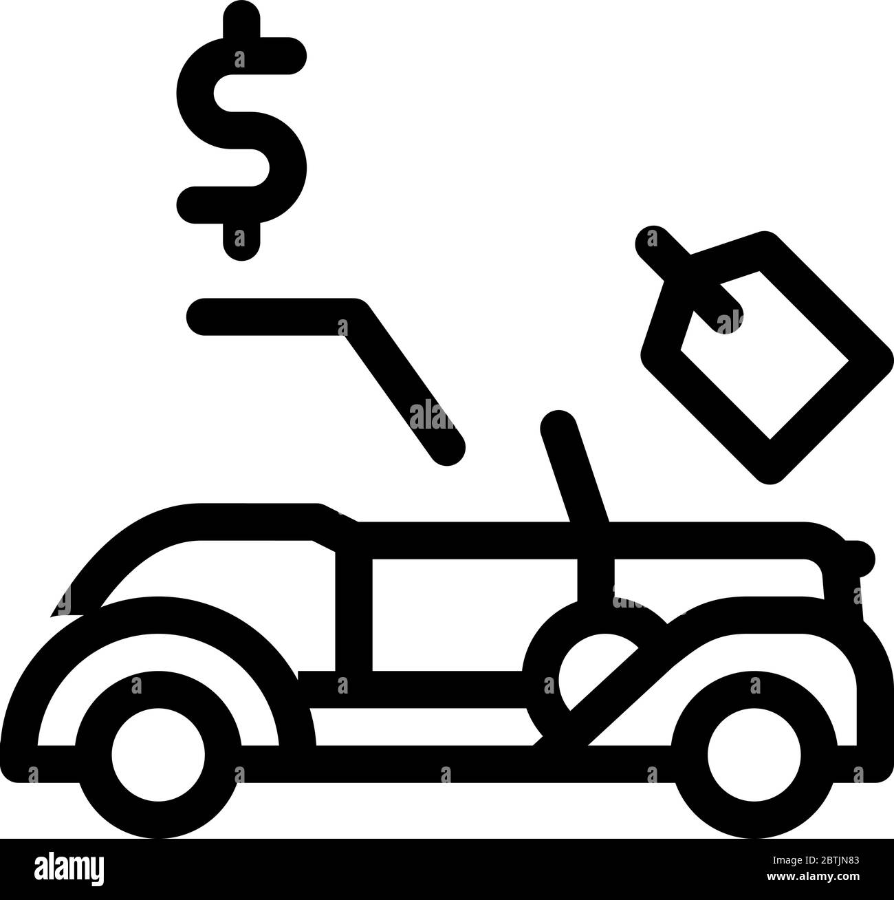 car for auction icon vector outline illustration Stock Vector Image ...