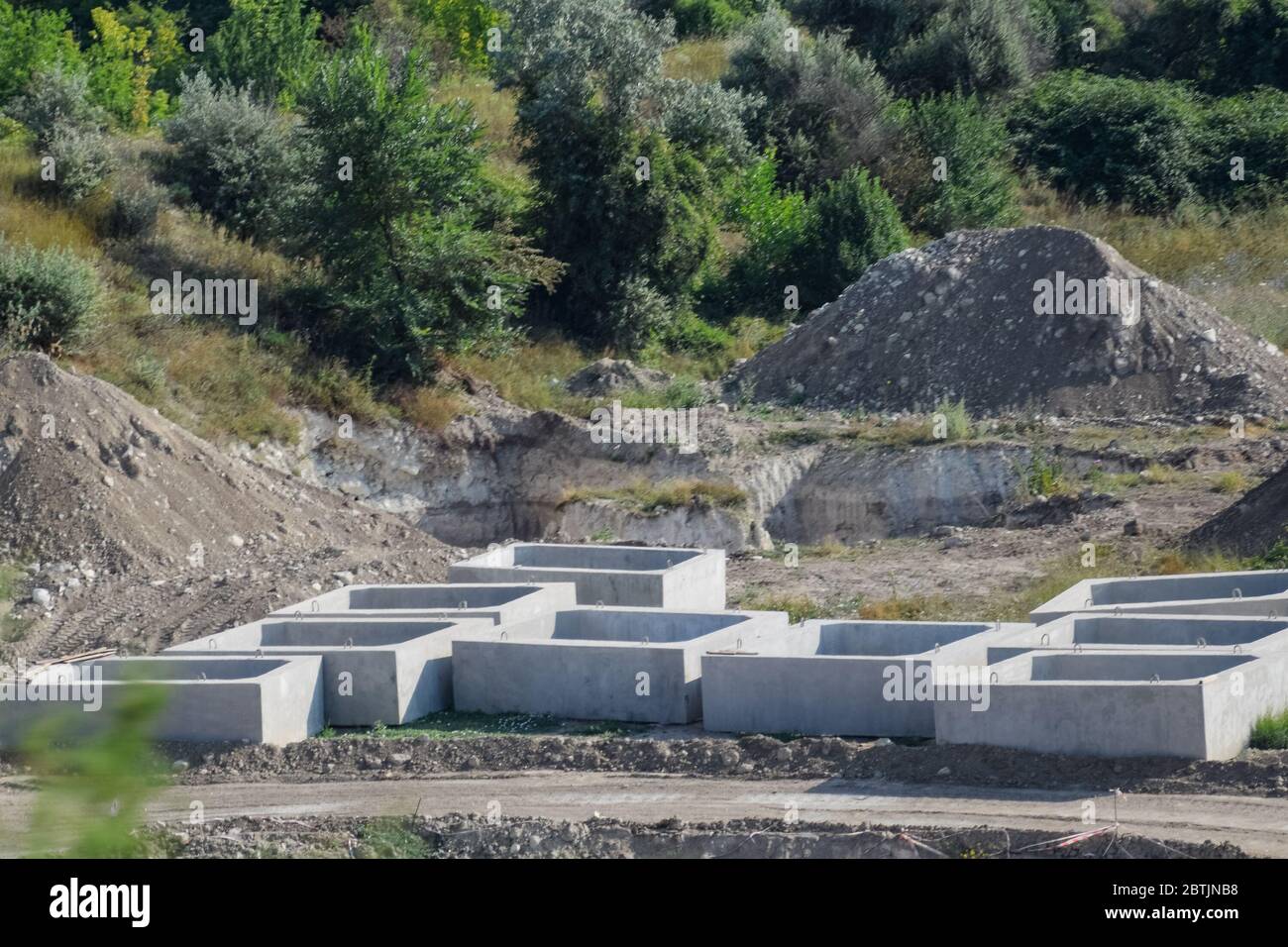 The process of building the building. A construction site Stock Photo ...