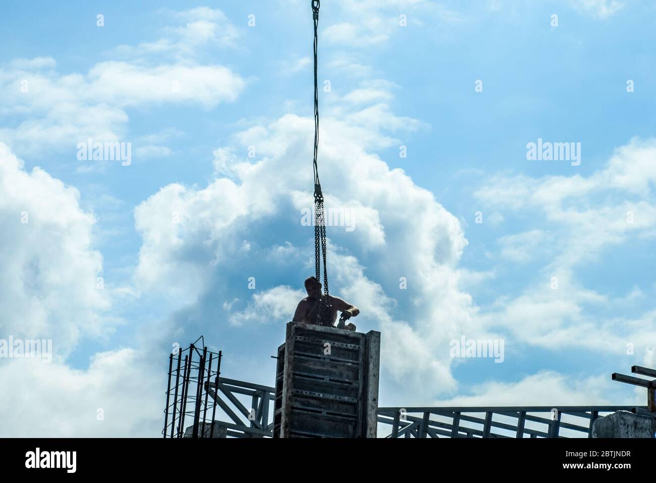 The process of building the building. A construction site Stock Photo ...