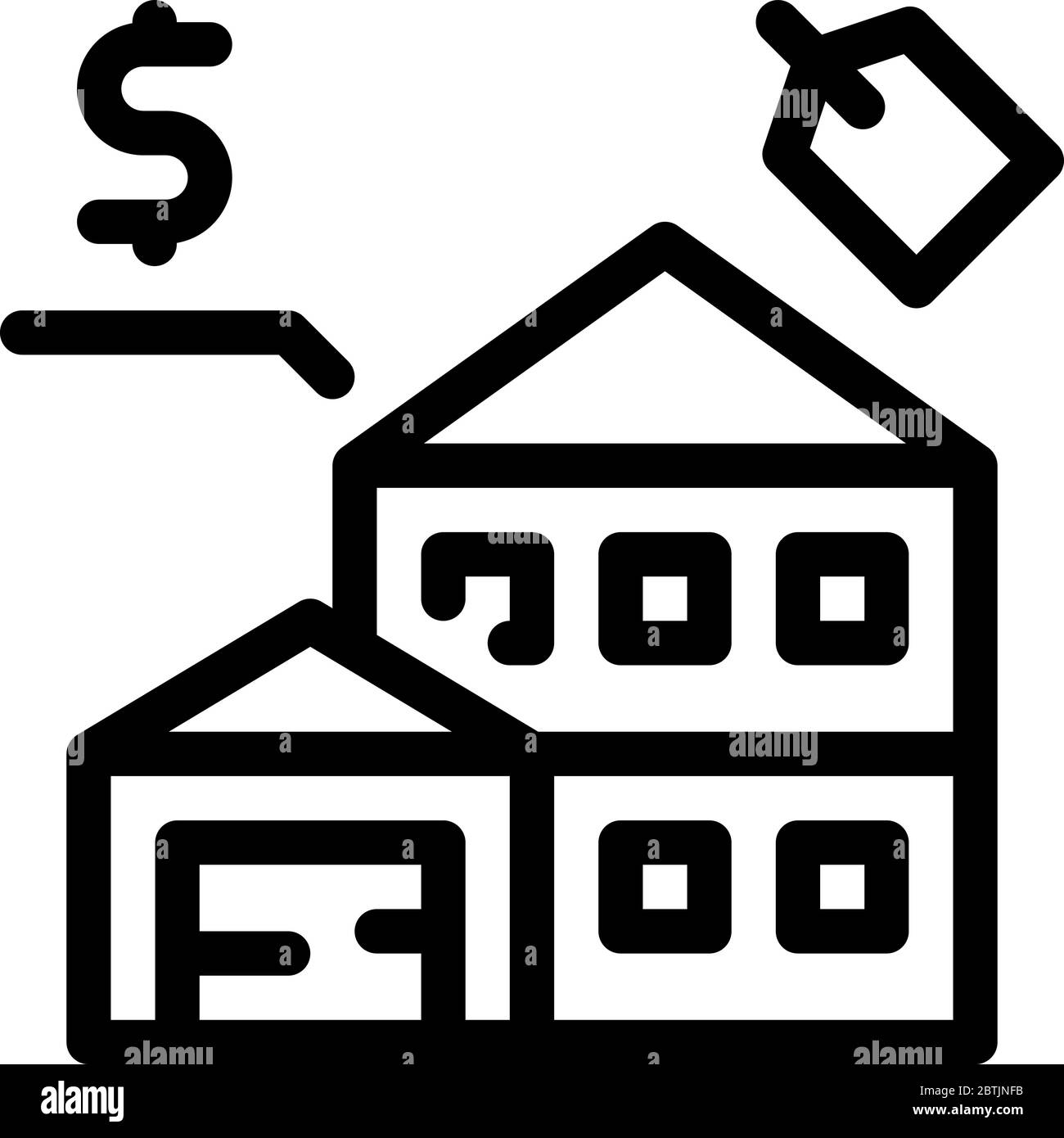 auction house icon vector outline illustration Stock Vector Image & Art ...