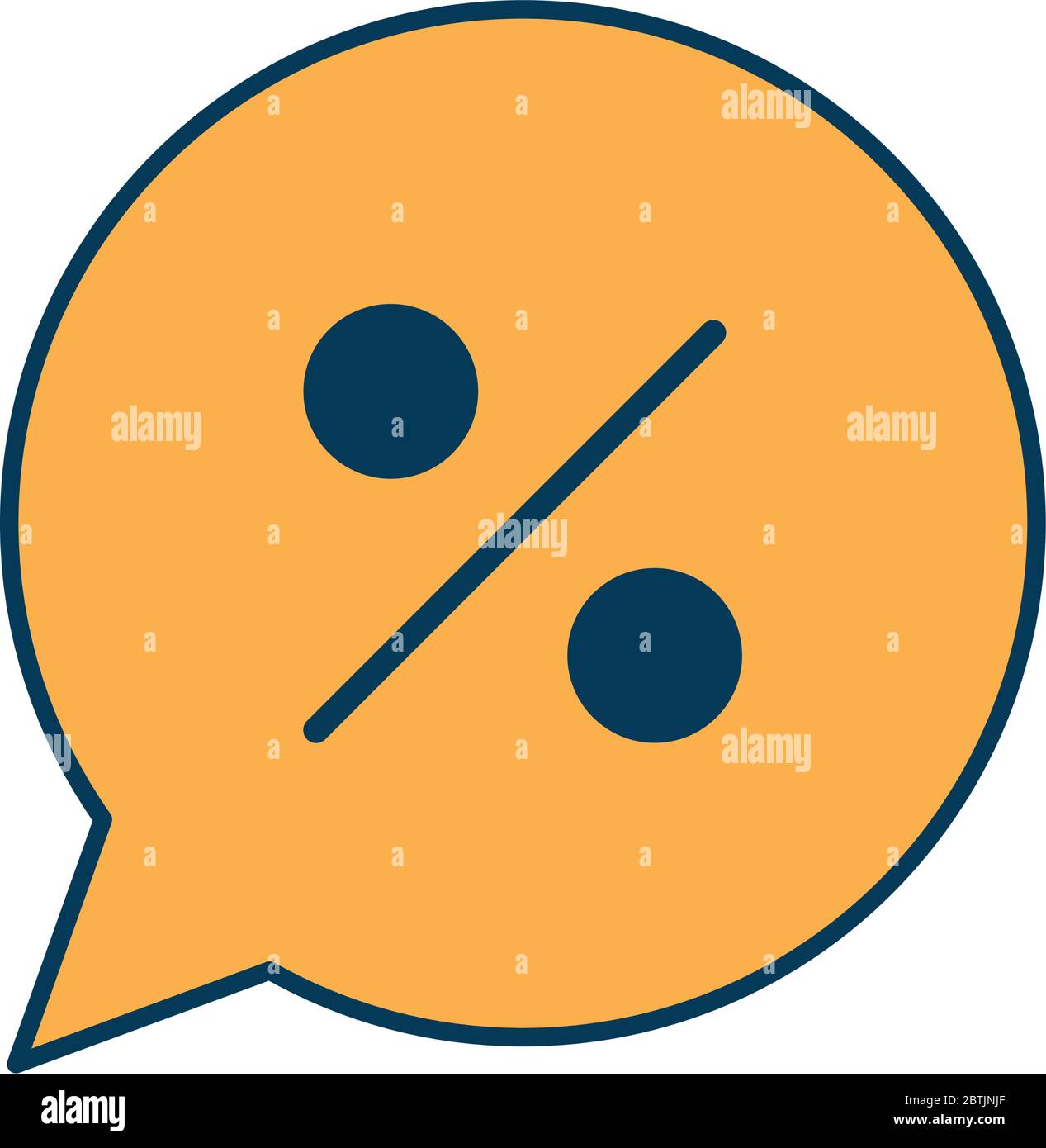 Percentage inside bubble line and fill style icon vector design Stock ...